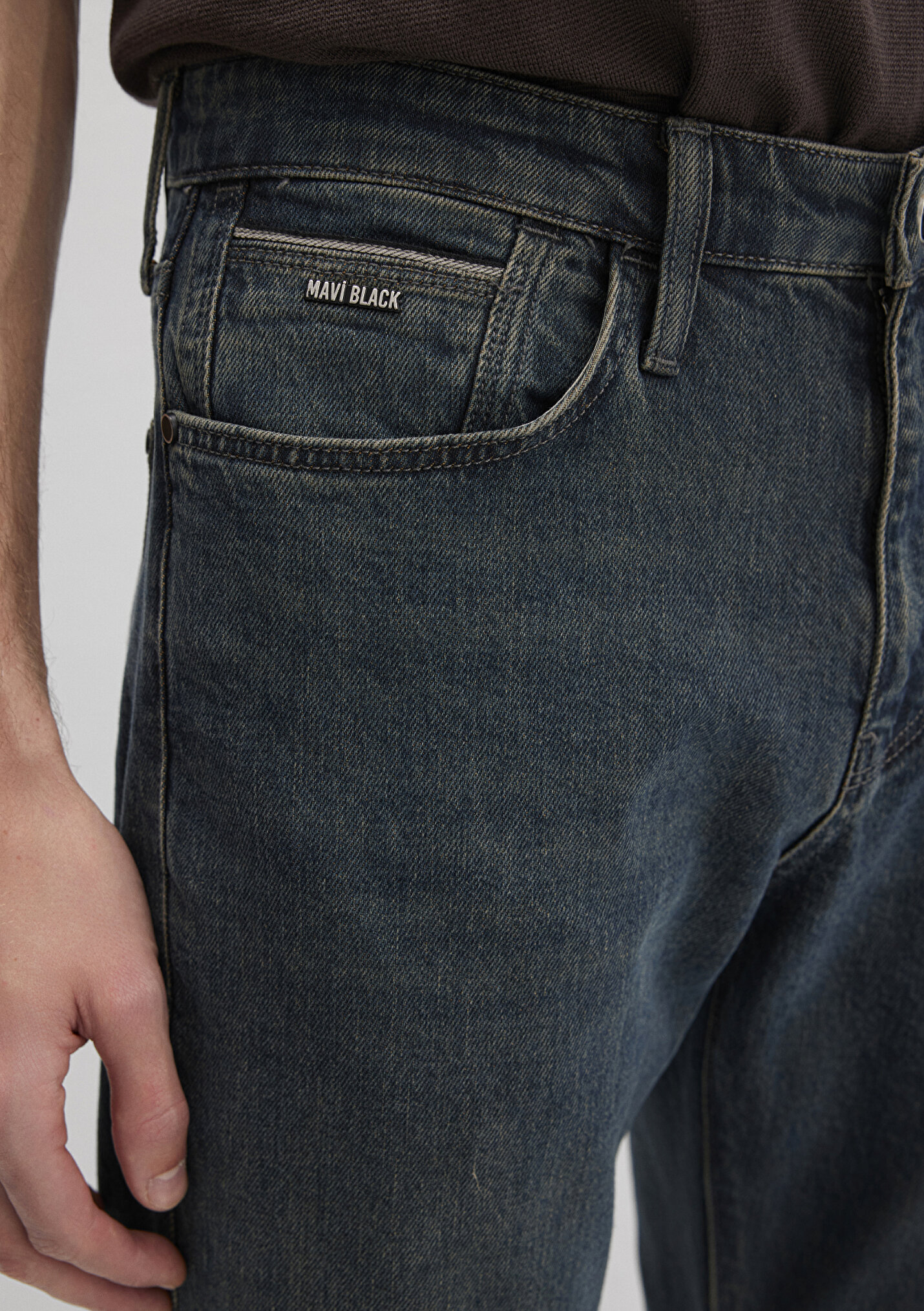 Erkek Hunter Mavi Black Vintage Koyu Mavi Jean Pantolon