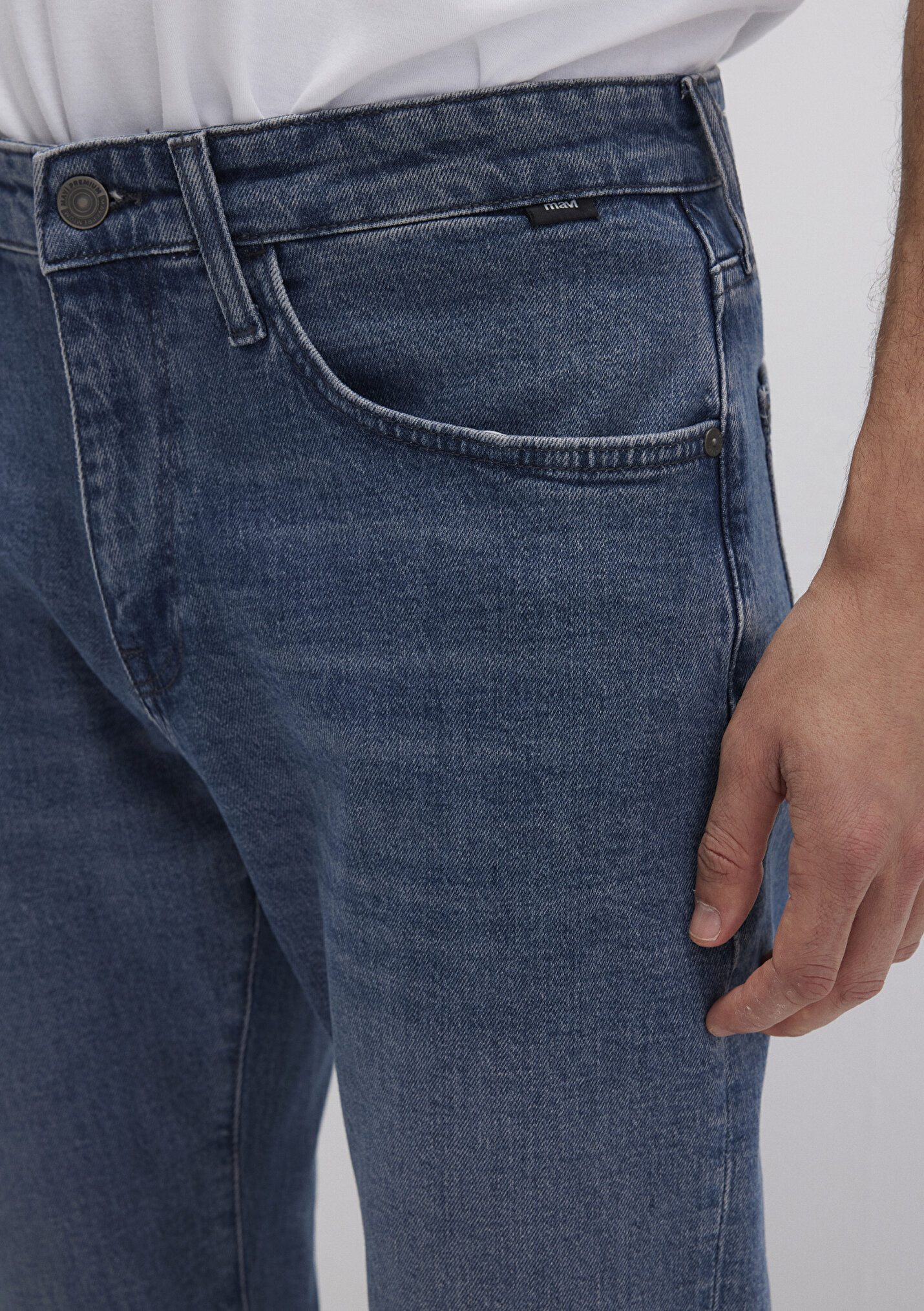 Outlet Erkek Marcus Krmzbyz Vintage Mavi Jean Pantolon