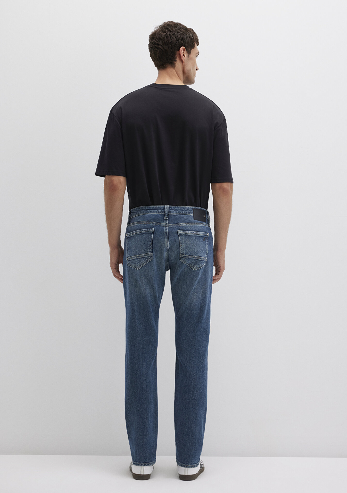 Erkek Jake Mavi Pro Indigo Puslu Comfort Jean Pantolon