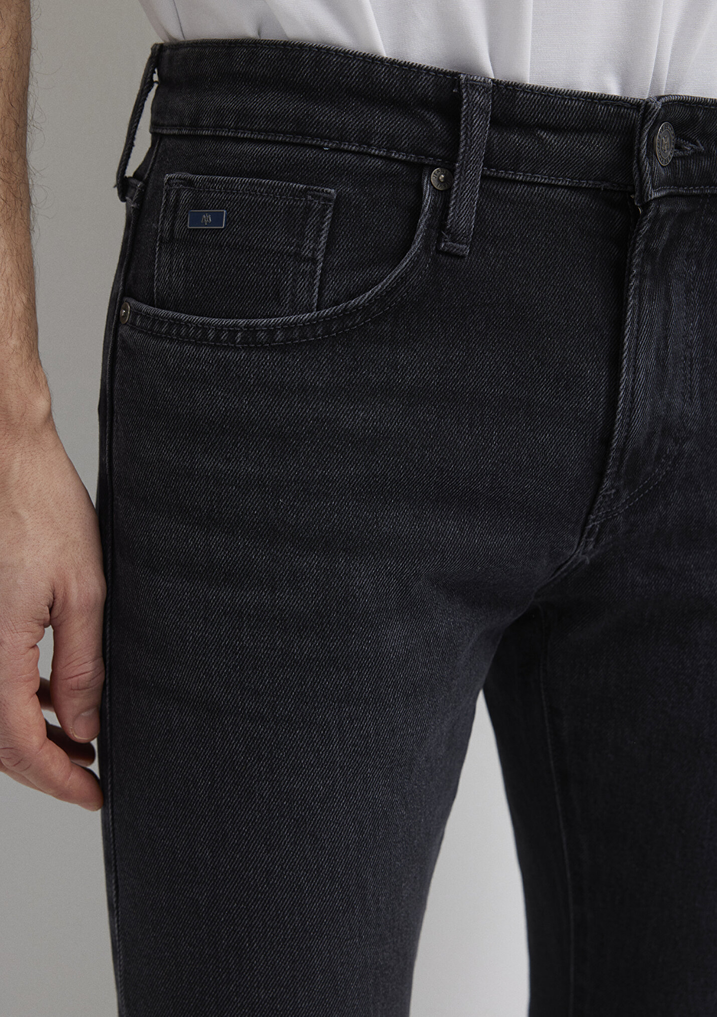 Erkek James Classic Denim Koyu Antrasit Smoke Jean Pantolon