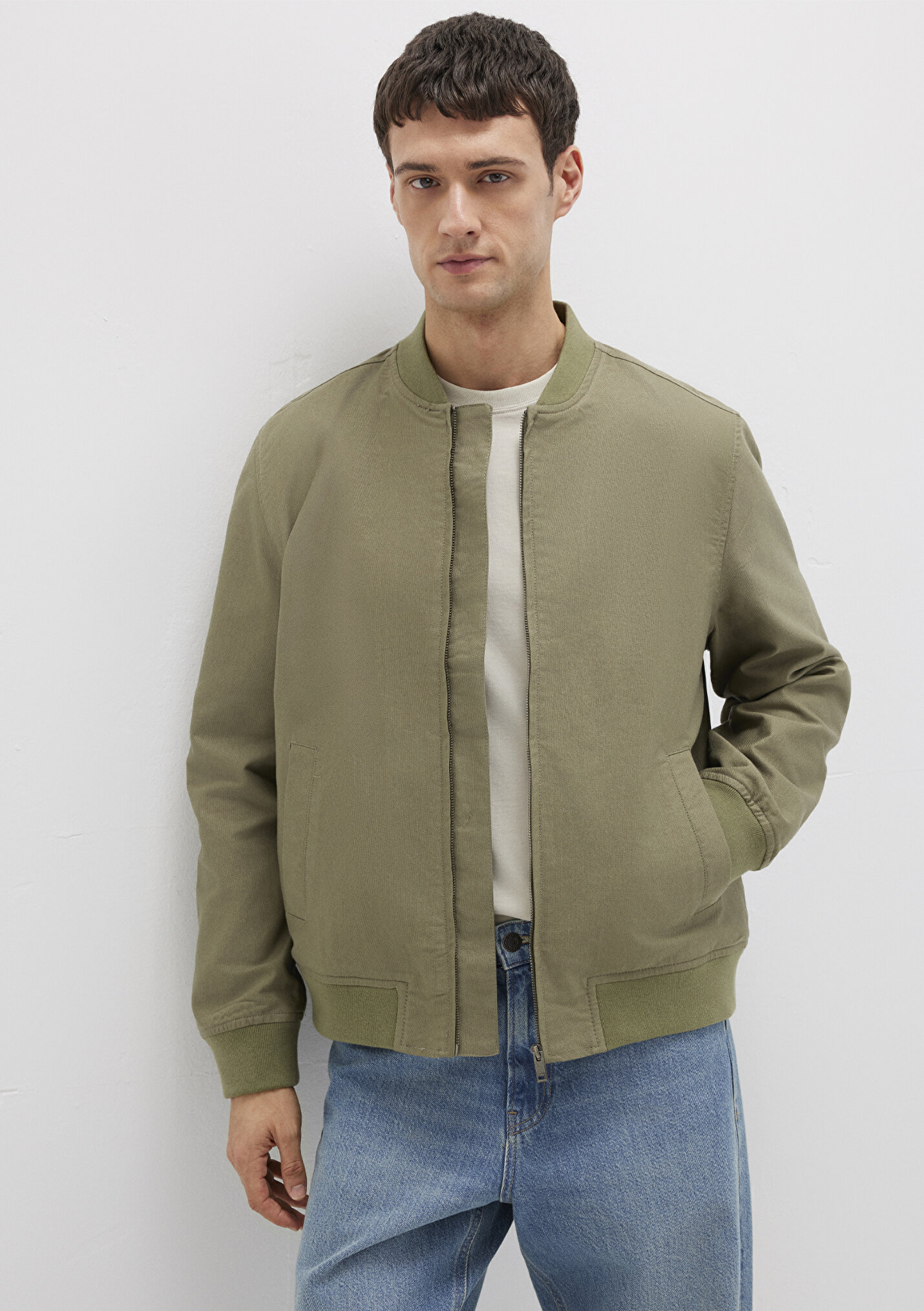 Erkek Yeşil Bomber Ceket