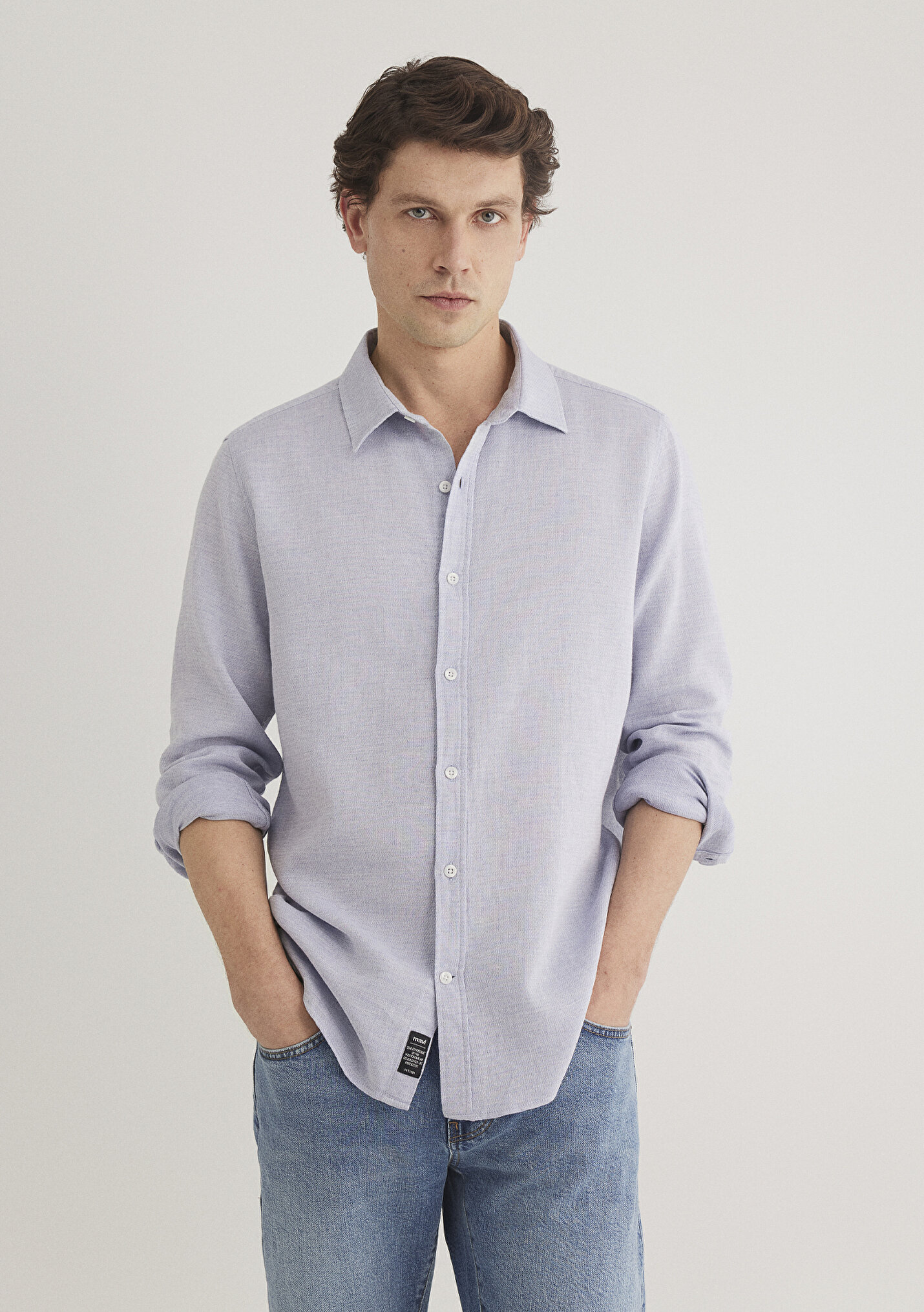 Outlet Erkek Mavi Gömlek