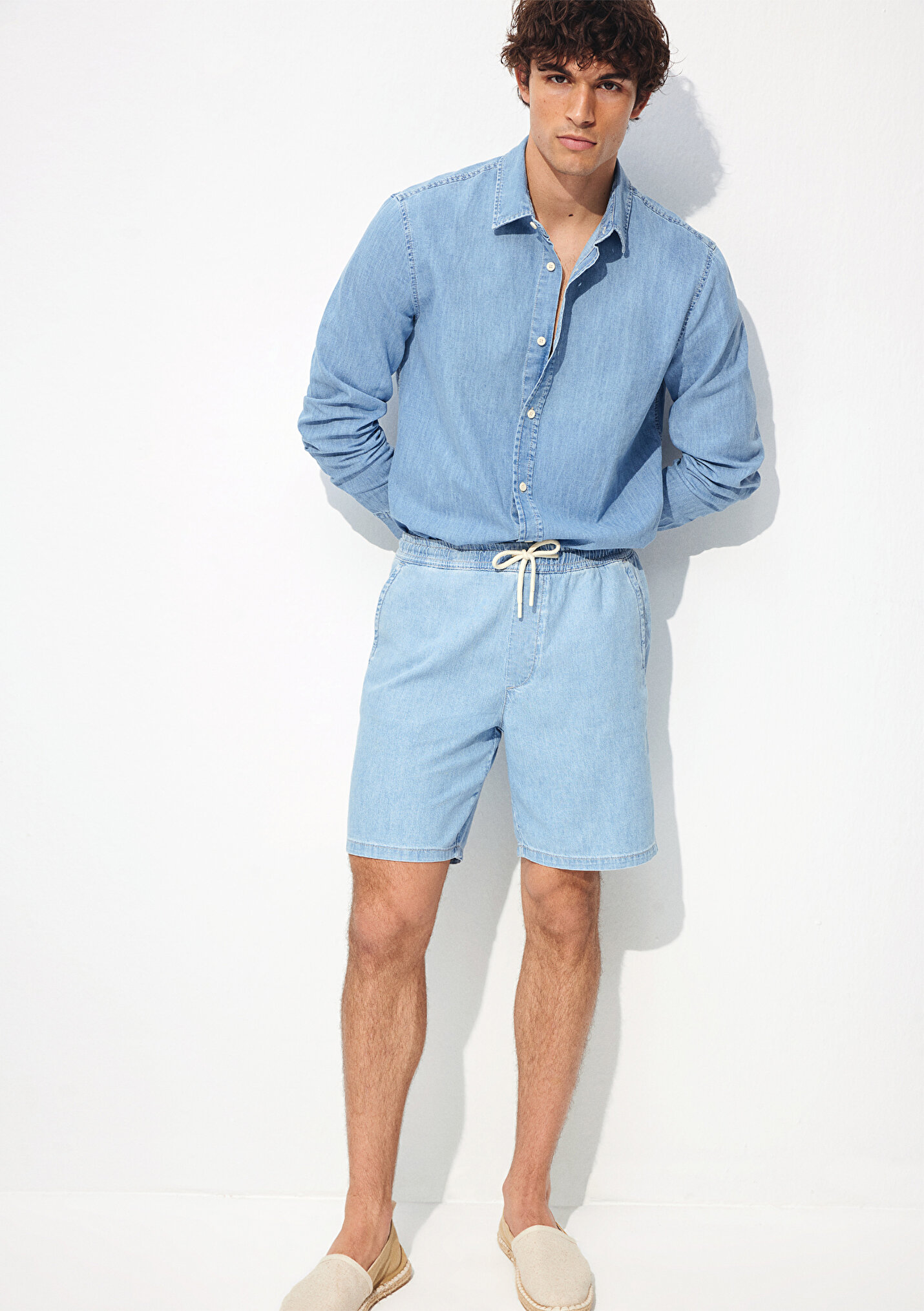 Outlet Erkek Dayton Casual Buz Mavi Jean Şort