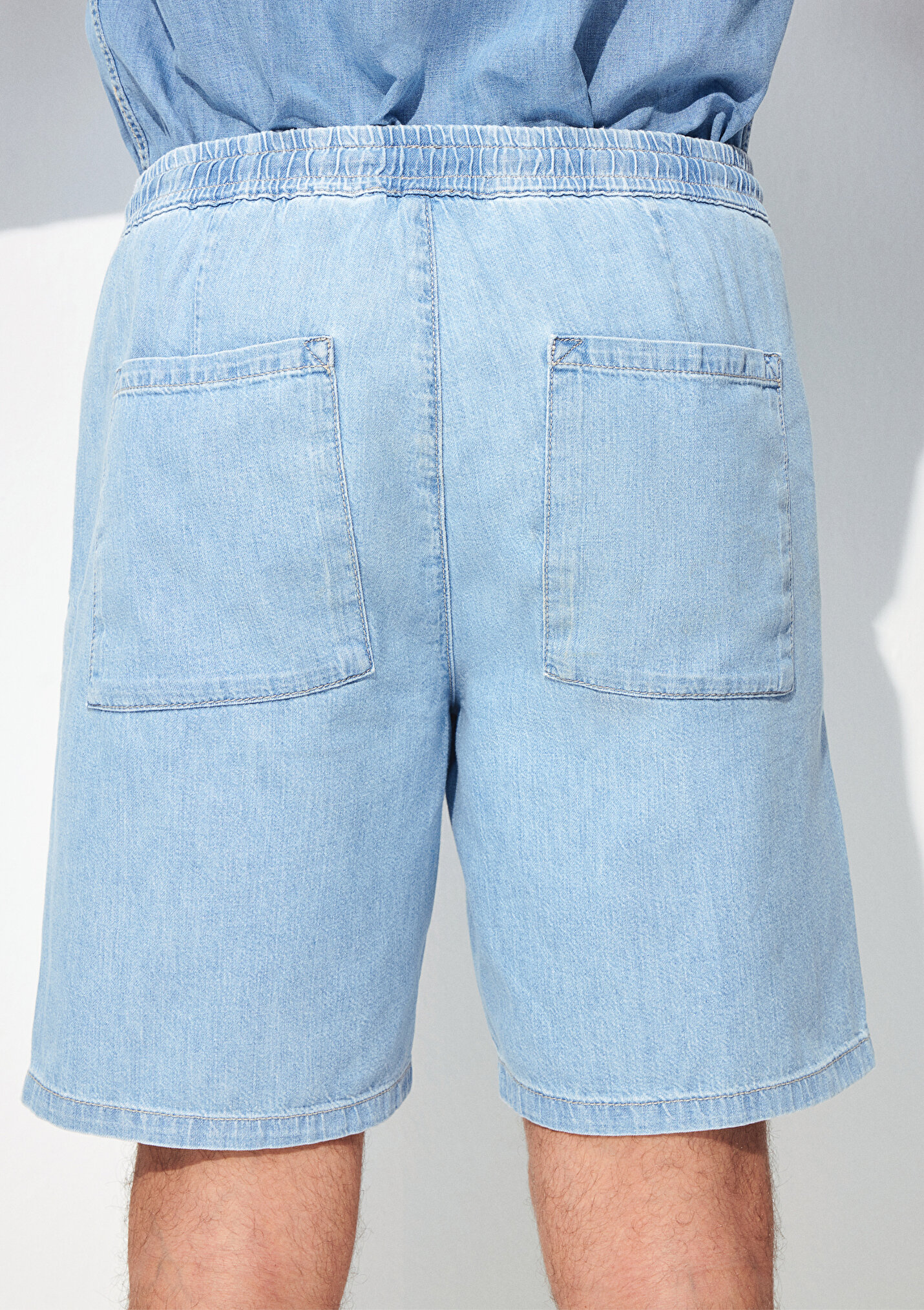 Outlet Erkek Dayton Casual Buz Mavi Jean Şort