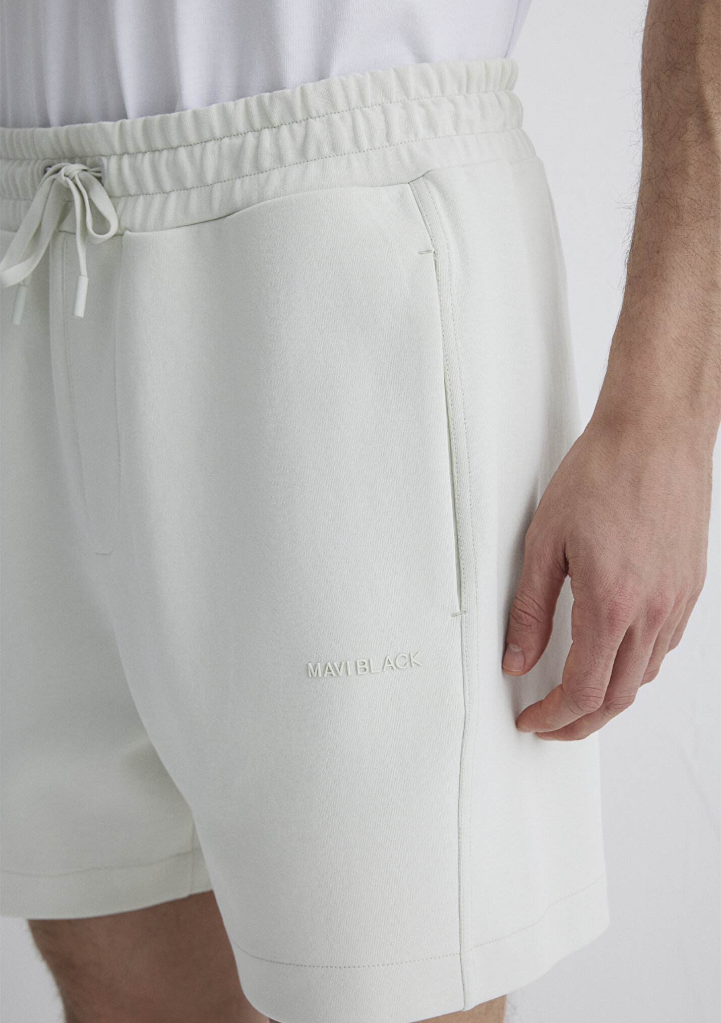 Outlet Erkek Mavi Black Ekru Basic Şort