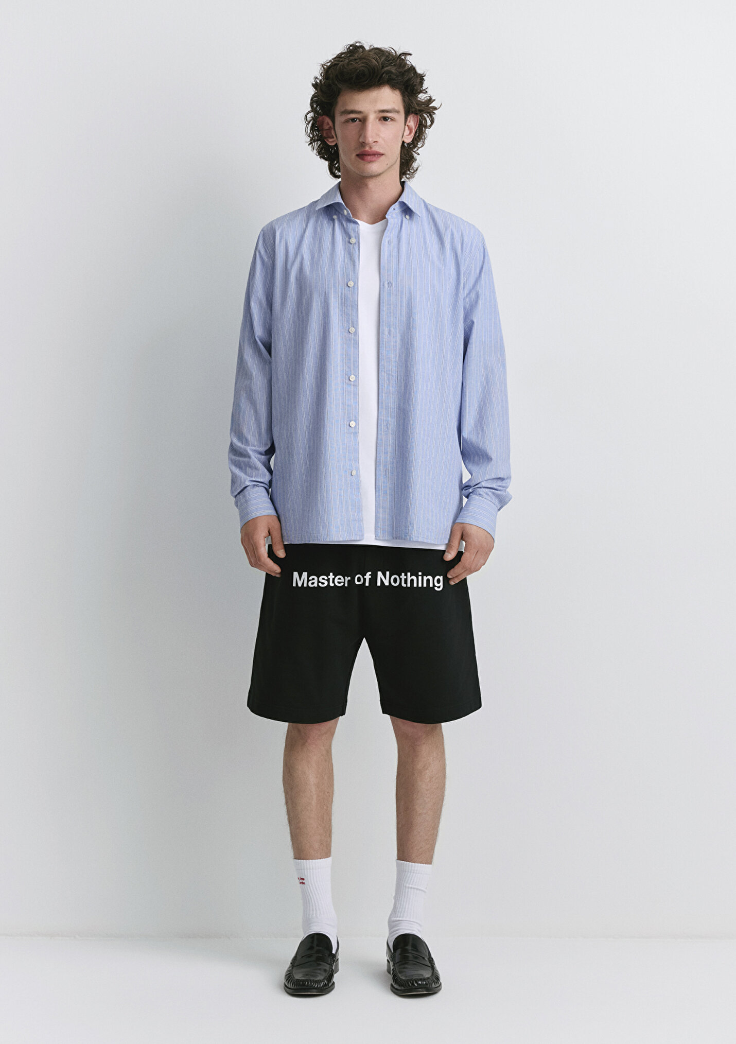 Outlet Erkek Master of Nothing Baskılı Siyah Şort