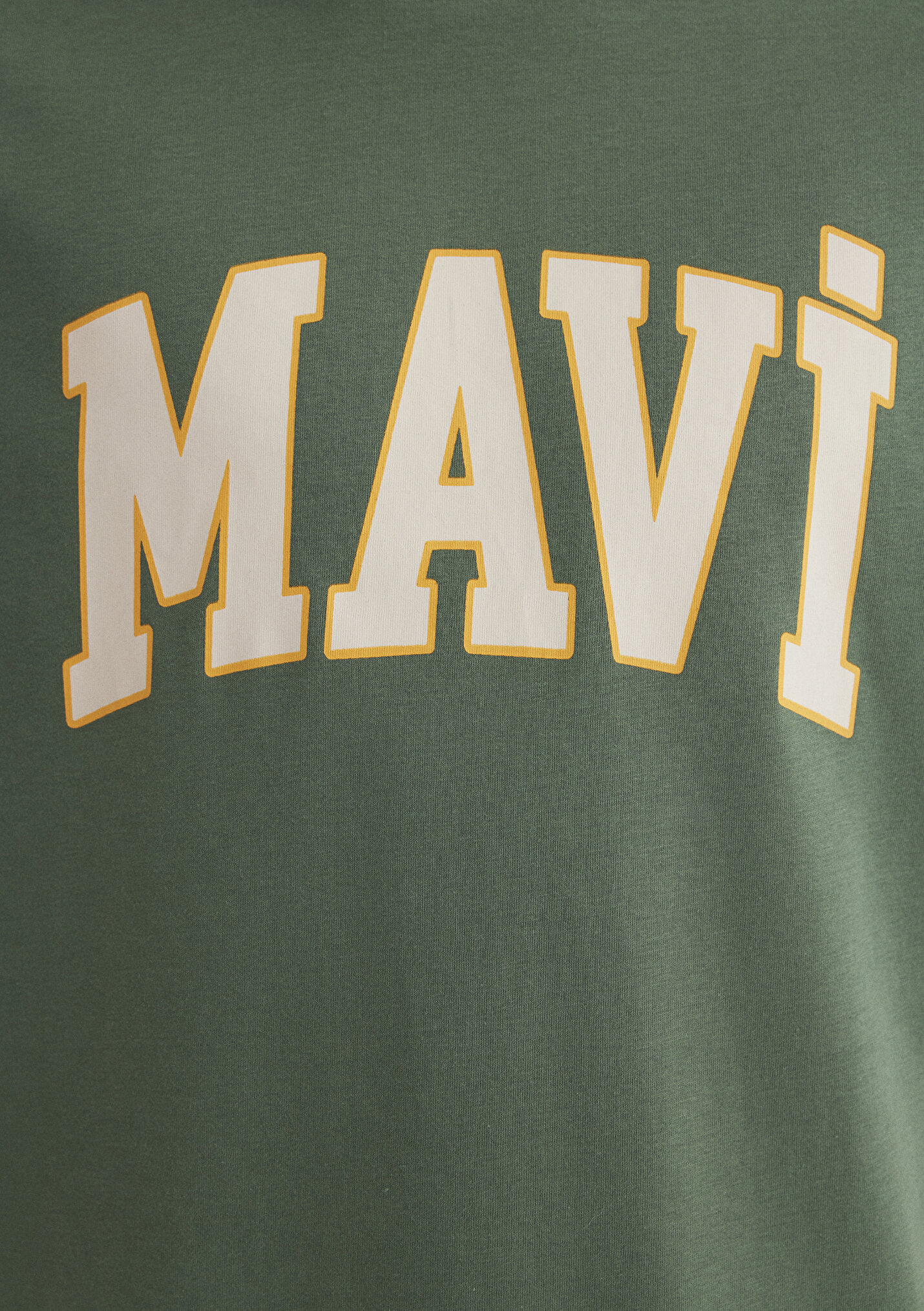 Outlet Erkek Mavi Logo Baskılı Yeşil Tişört