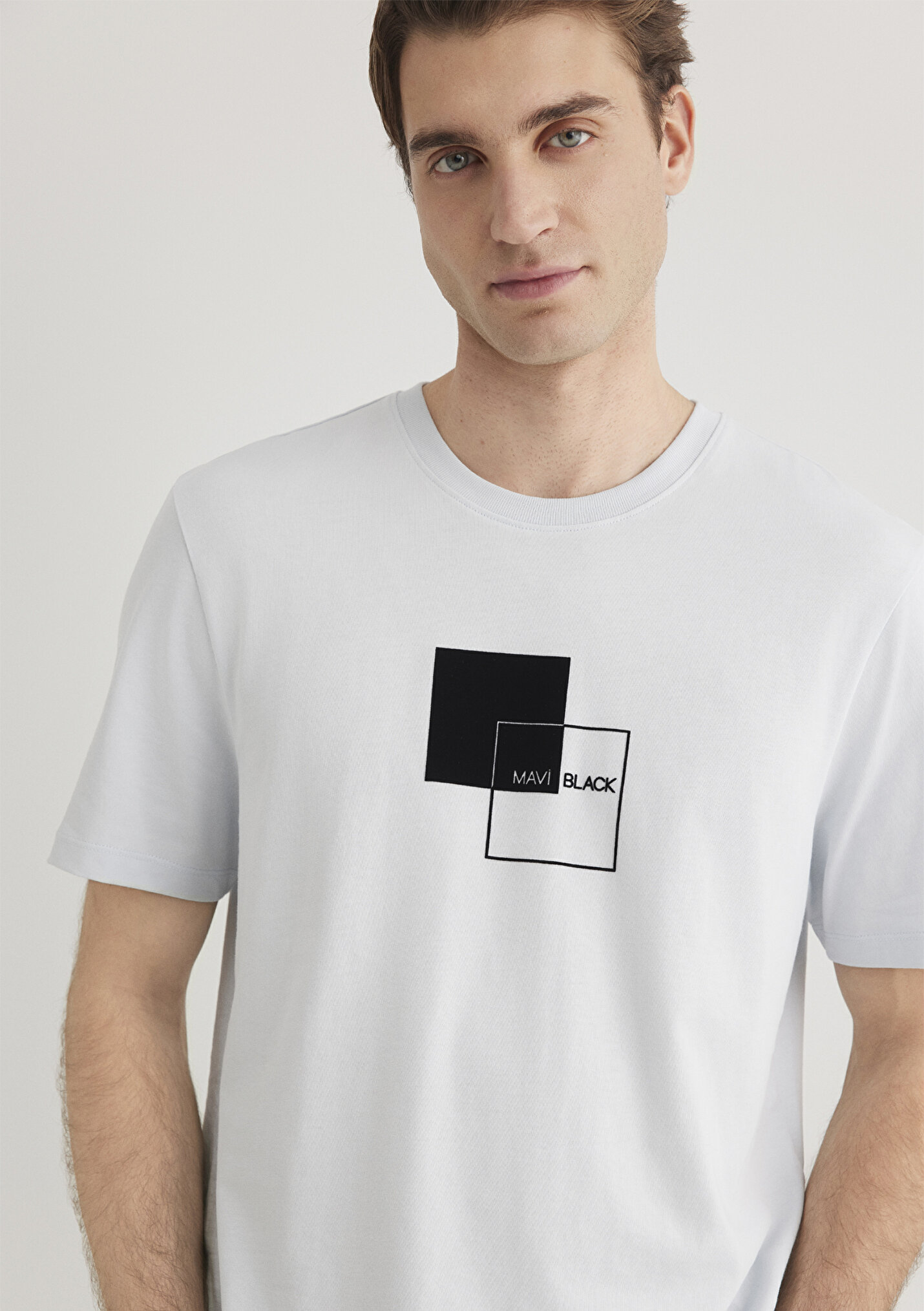 Mavi Black Baskılı Mavi Tişört - Mavi