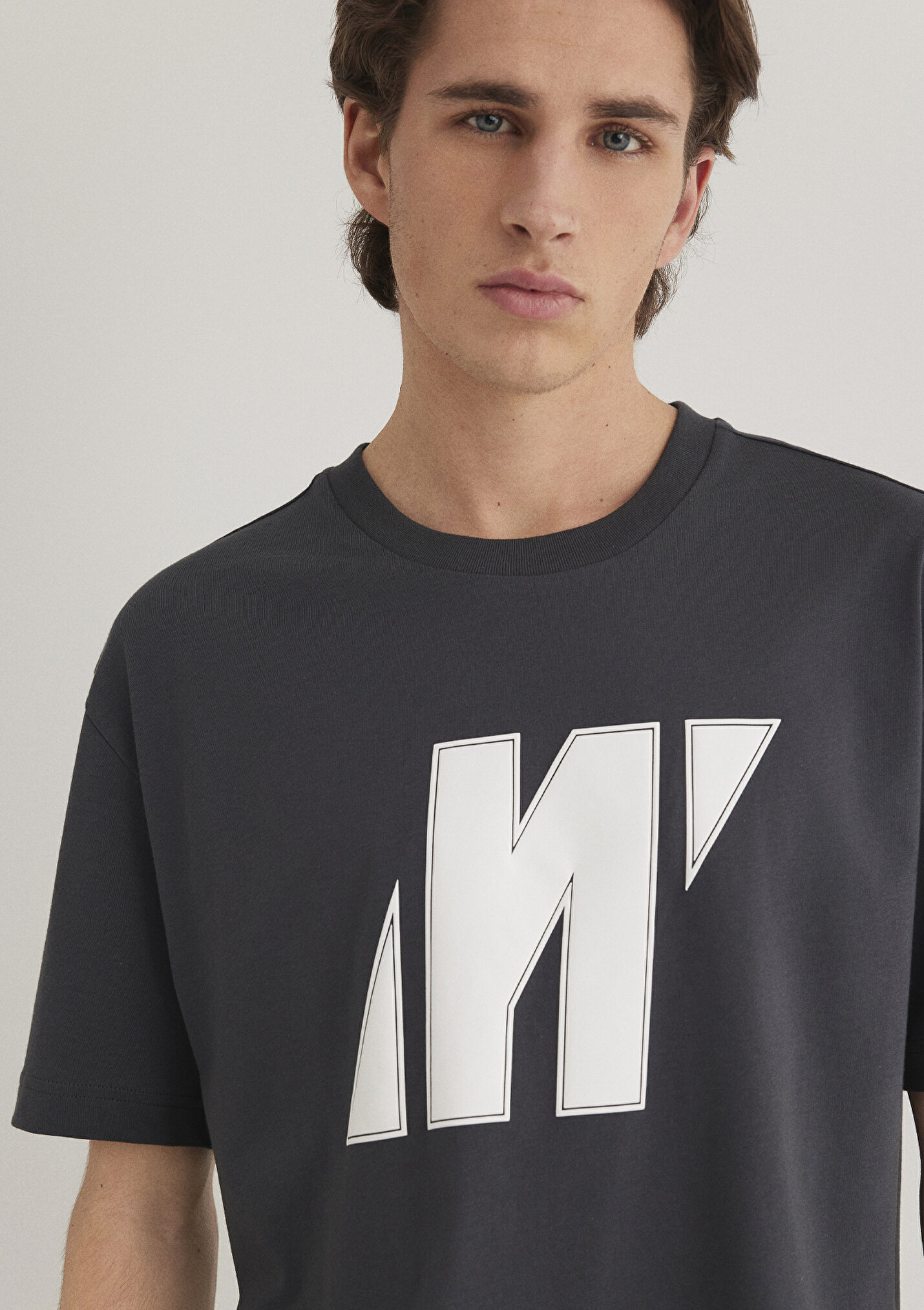 Outlet Erkek Mavi Pro Logo Antrasit Tişört