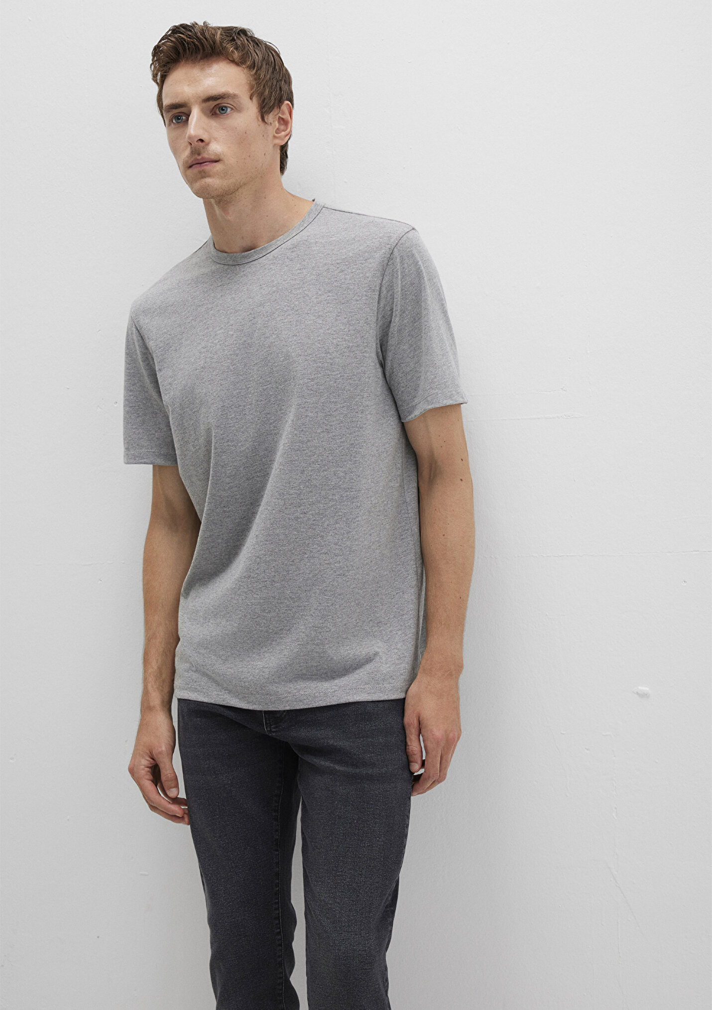 Erkek Mavi Black Gri Basic Tişört