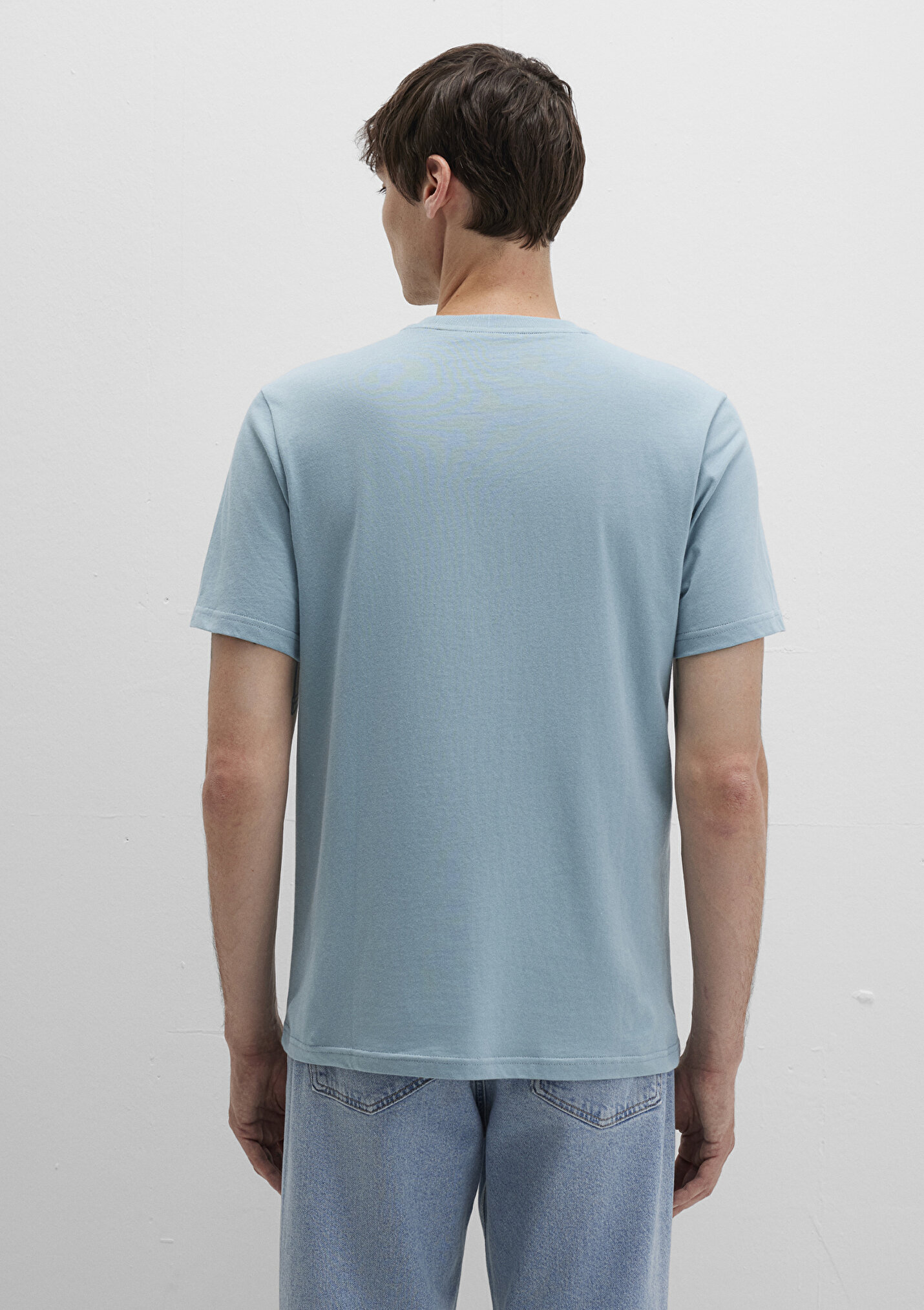 Mavi Logo Baskılı Mavi Tişört - Mavi