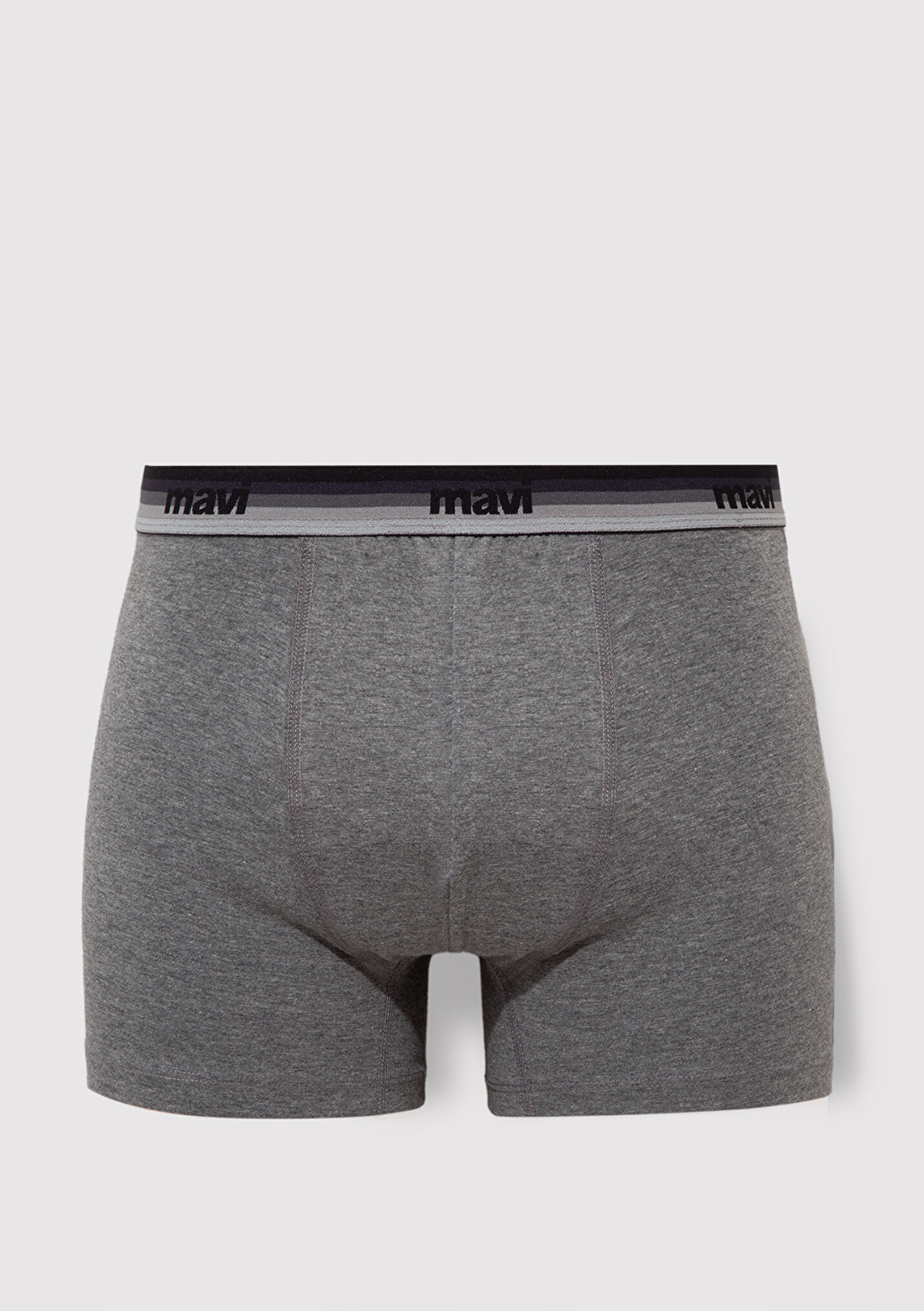 Gri Basic Boxer - Mavi