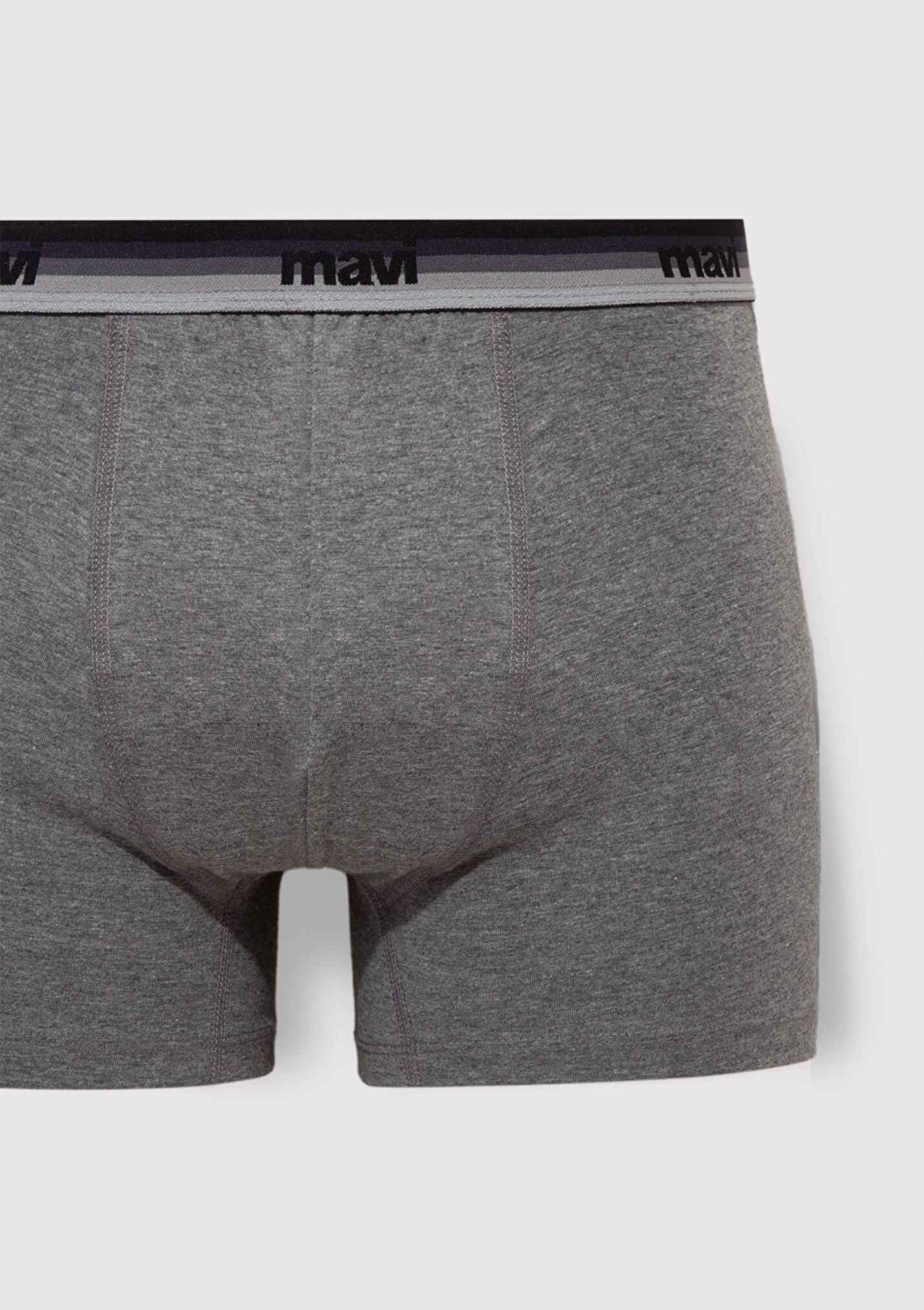 Gri Basic Boxer - Mavi