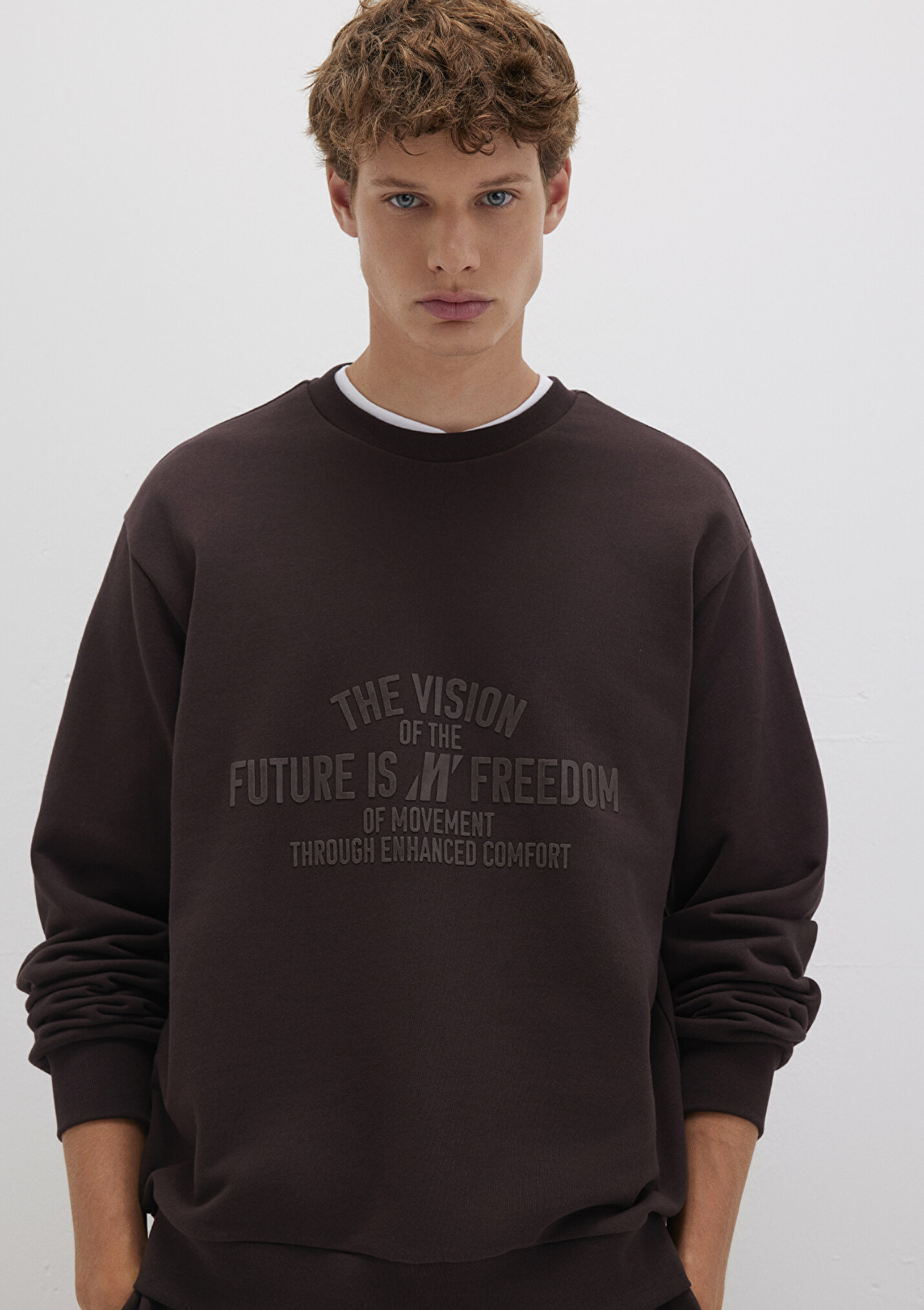 Outlet Erkek Mavi Pro Kahverengi Sweatshirt