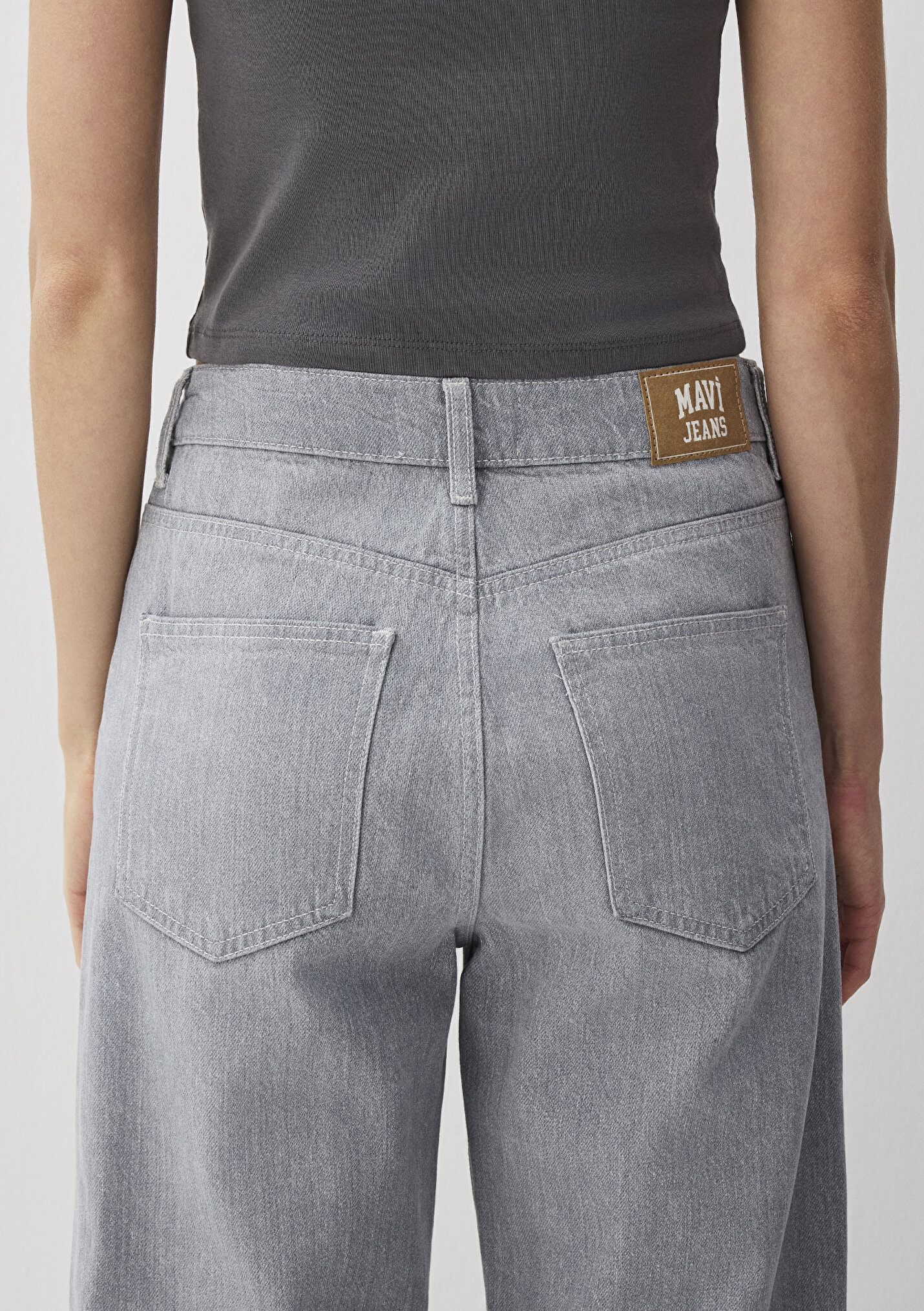 Kadın Malibu Kolej Açık Gri Jean Pantolon