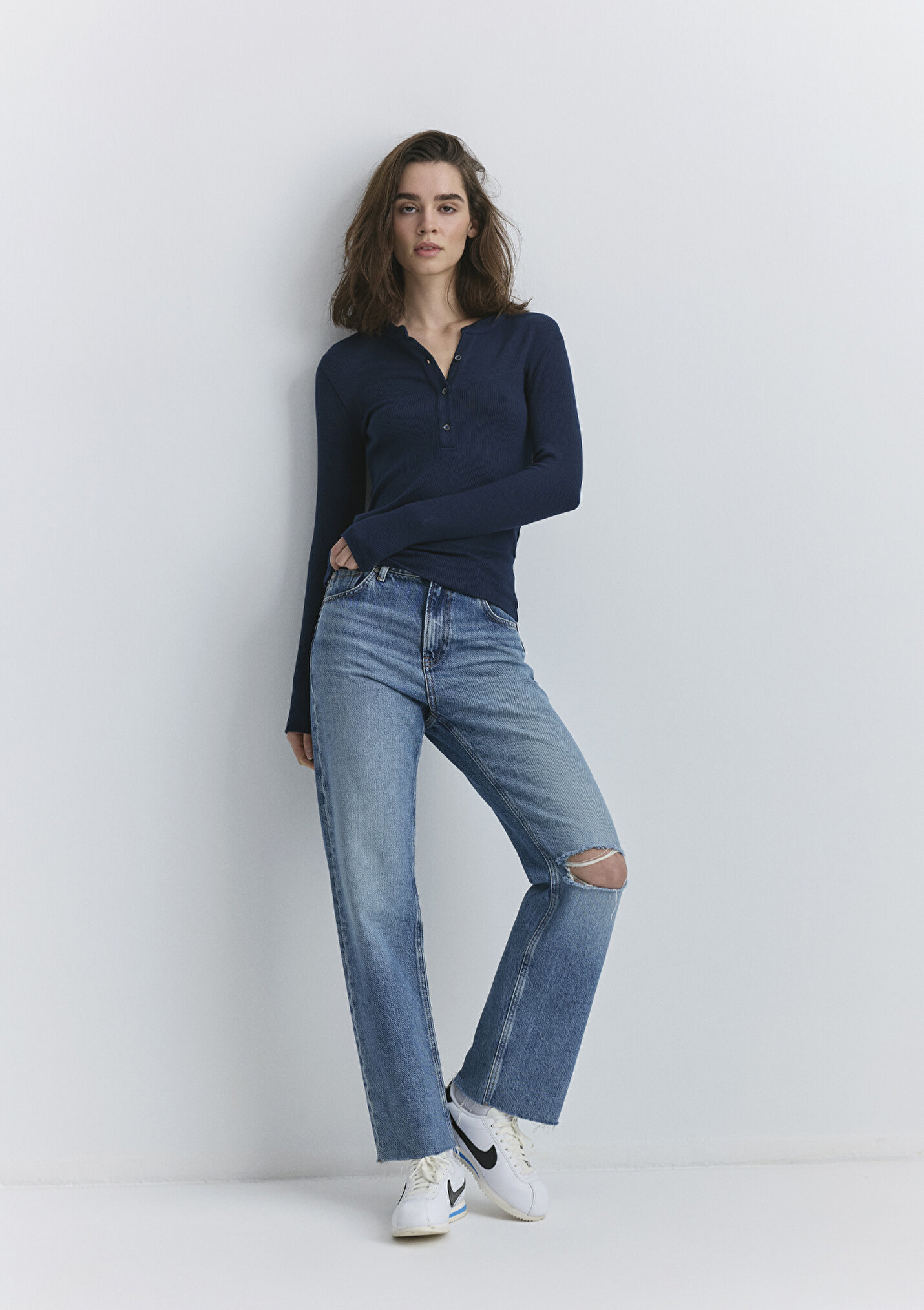 Kadın Barcelona Kolej Indigo Mavisi Jean Pantolon