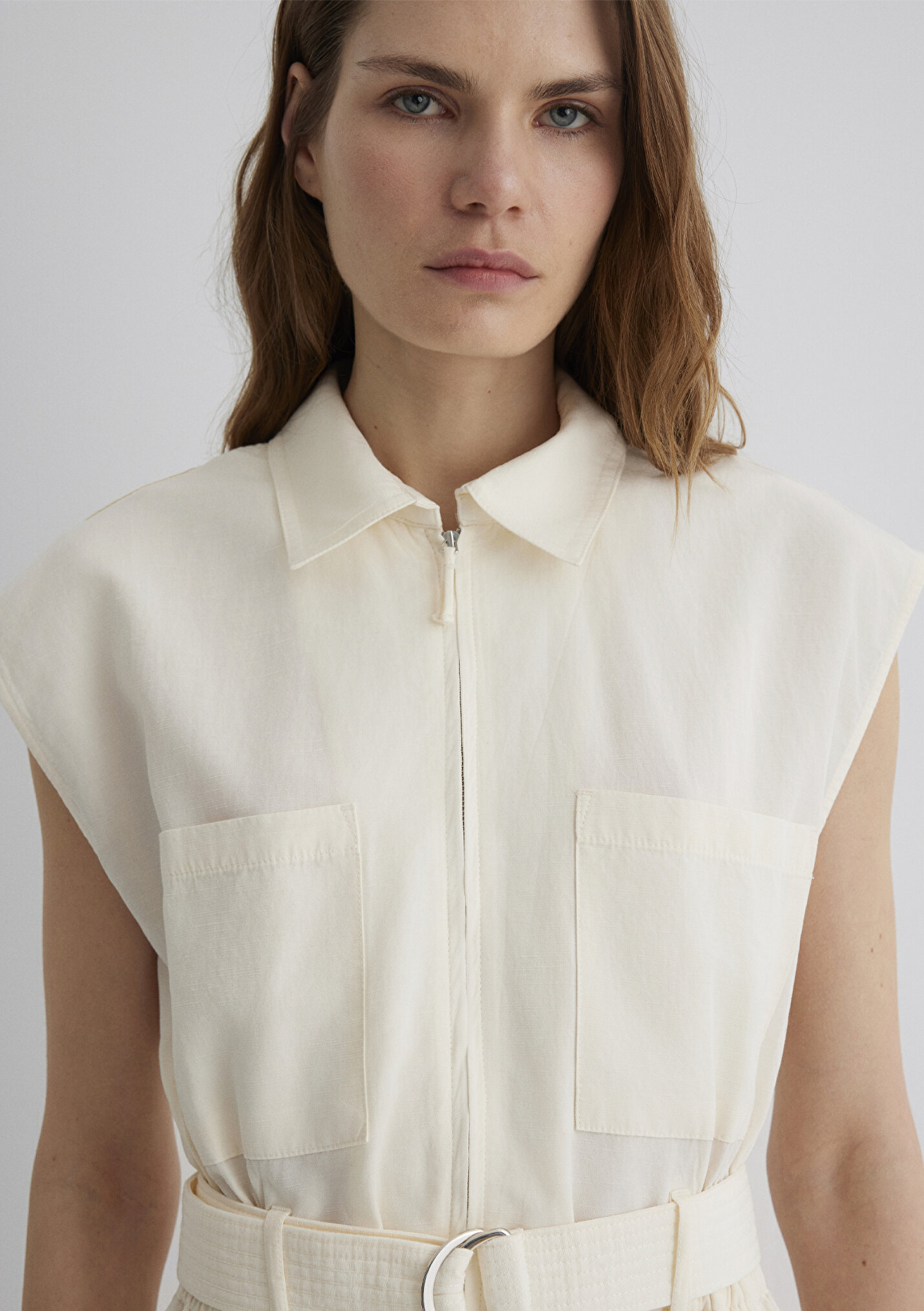 Outlet Kadın Ekru Tulum