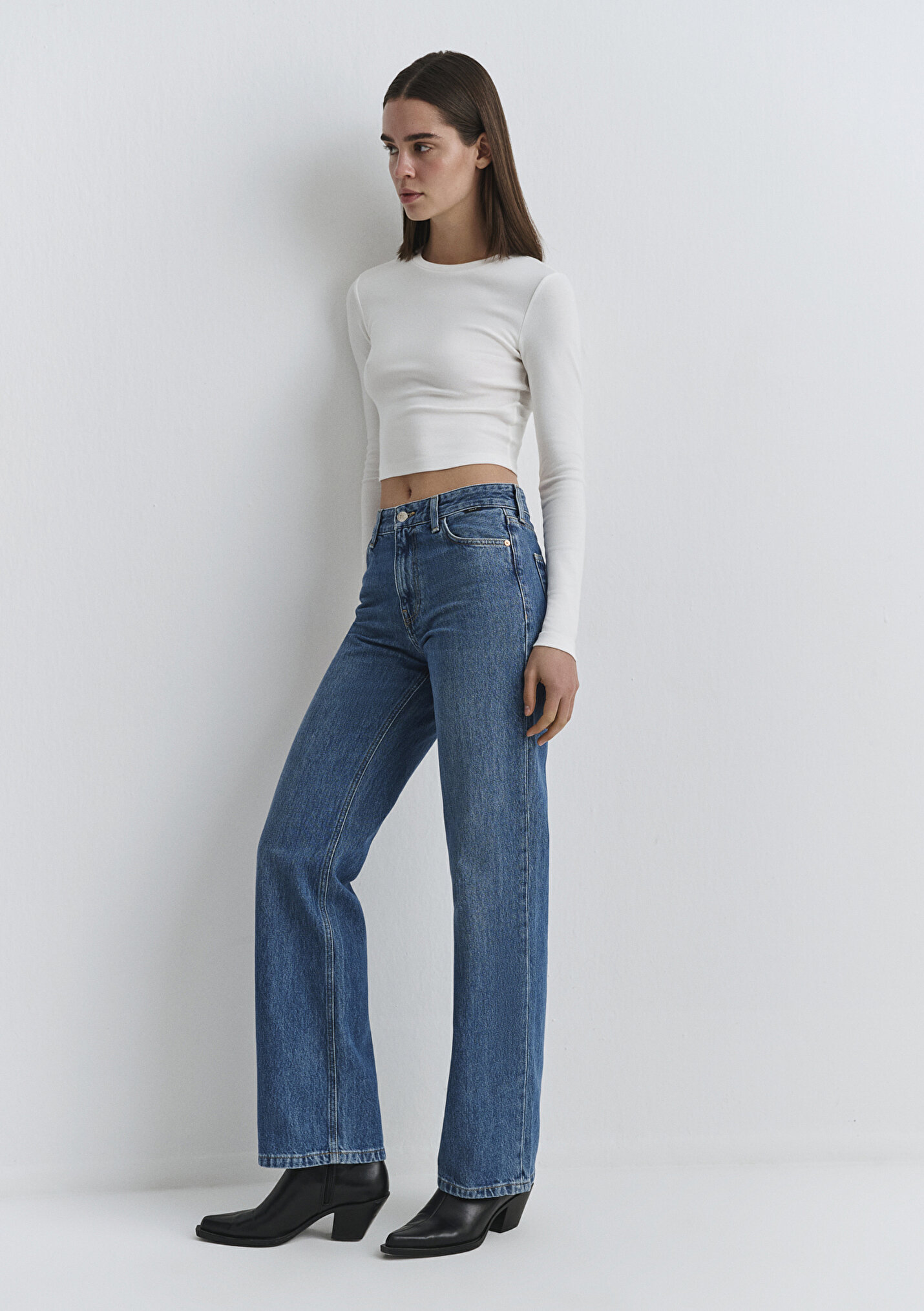 Outlet Kadın Lovely Mavi Jeans Extra Vintage Indigo Mavisi Jean Pantolon