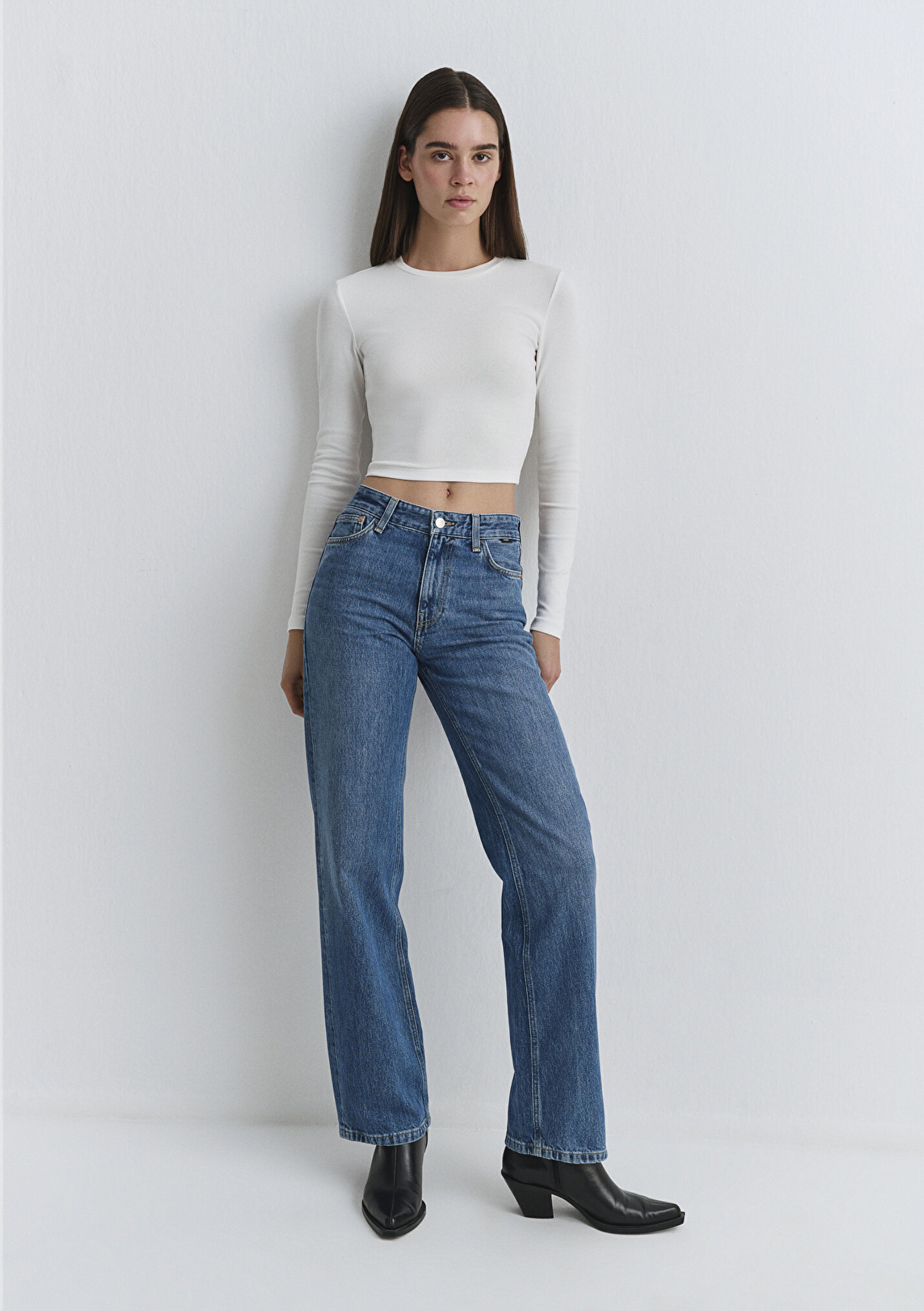 Outlet Kadın Lovely Mavi Jeans Extra Vintage Indigo Mavisi Jean Pantolon