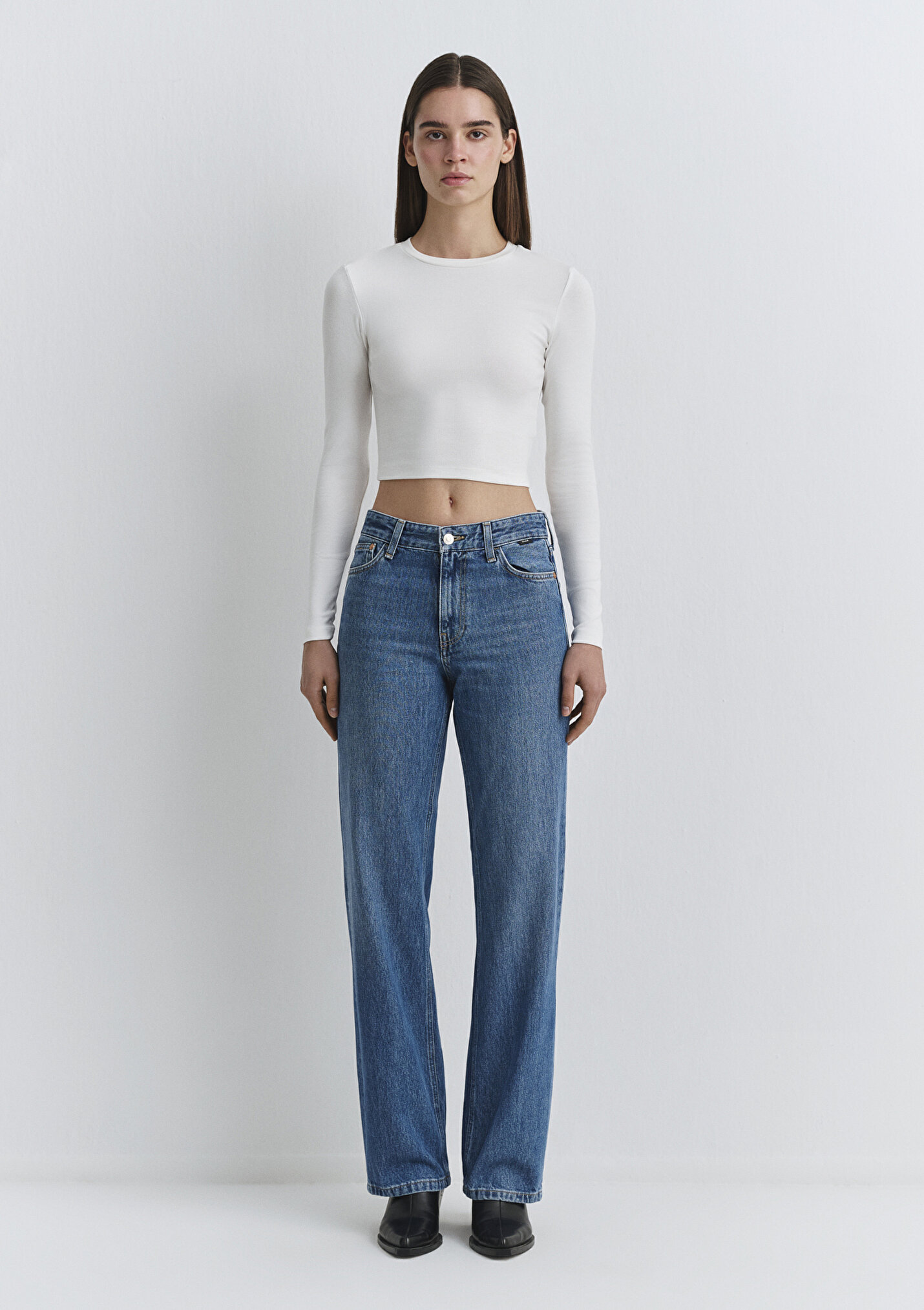Outlet Kadın Lovely Mavi Jeans Extra Vintage Indigo Mavisi Jean Pantolon