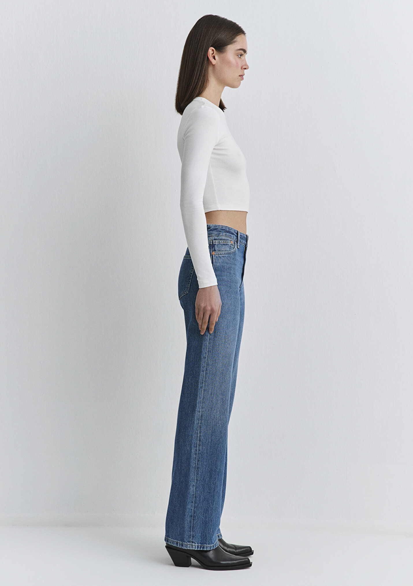 Outlet Kadın Lovely Mavi Jeans Extra Vintage Indigo Mavisi Jean Pantolon