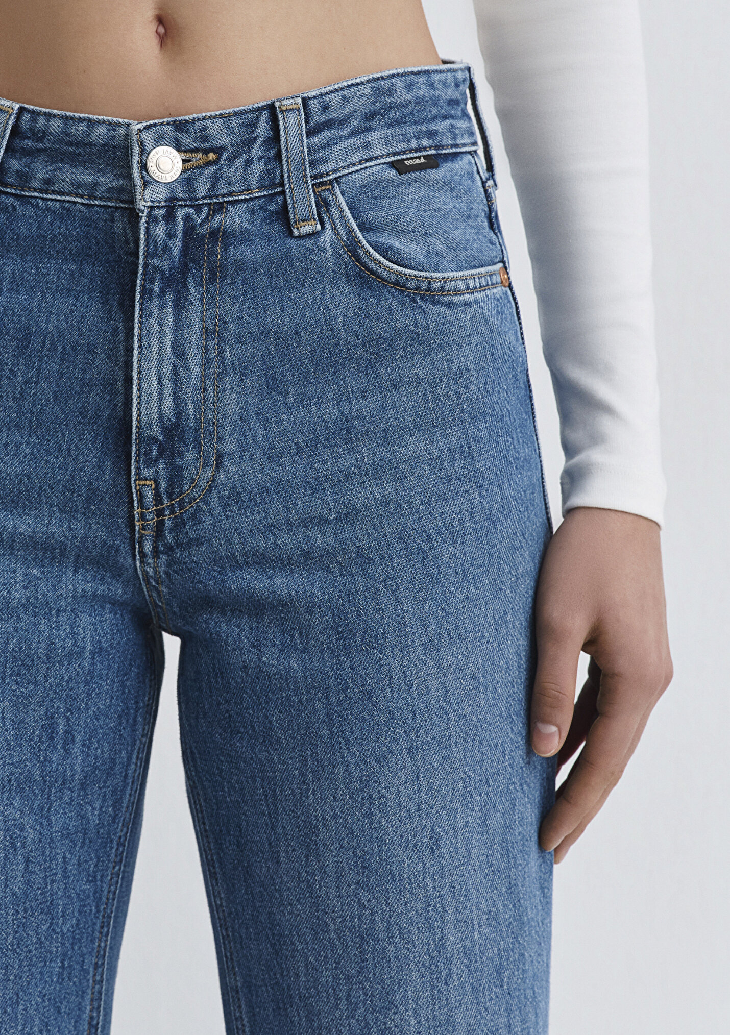 Outlet Kadın Lovely Mavi Jeans Extra Vintage Indigo Mavisi Jean Pantolon