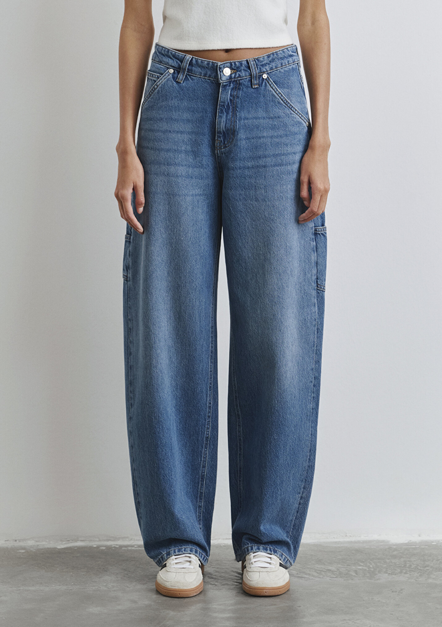 Outlet Kadın Berry Mavi Jeans Extra Puslu Indigo Mavisi Jean Pantolon