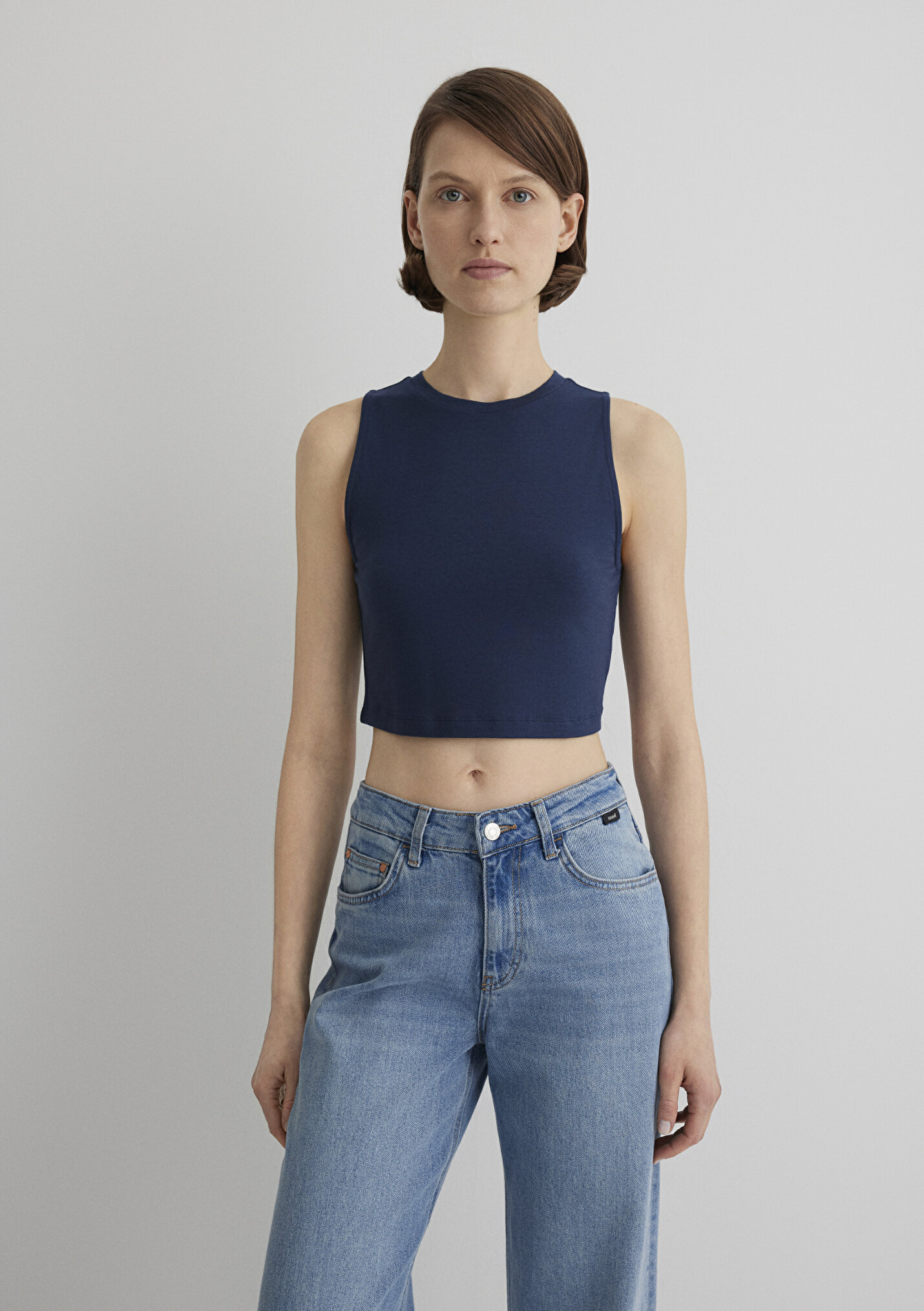 Kadın Lux Touch Lacivert Basic Modal Atlet