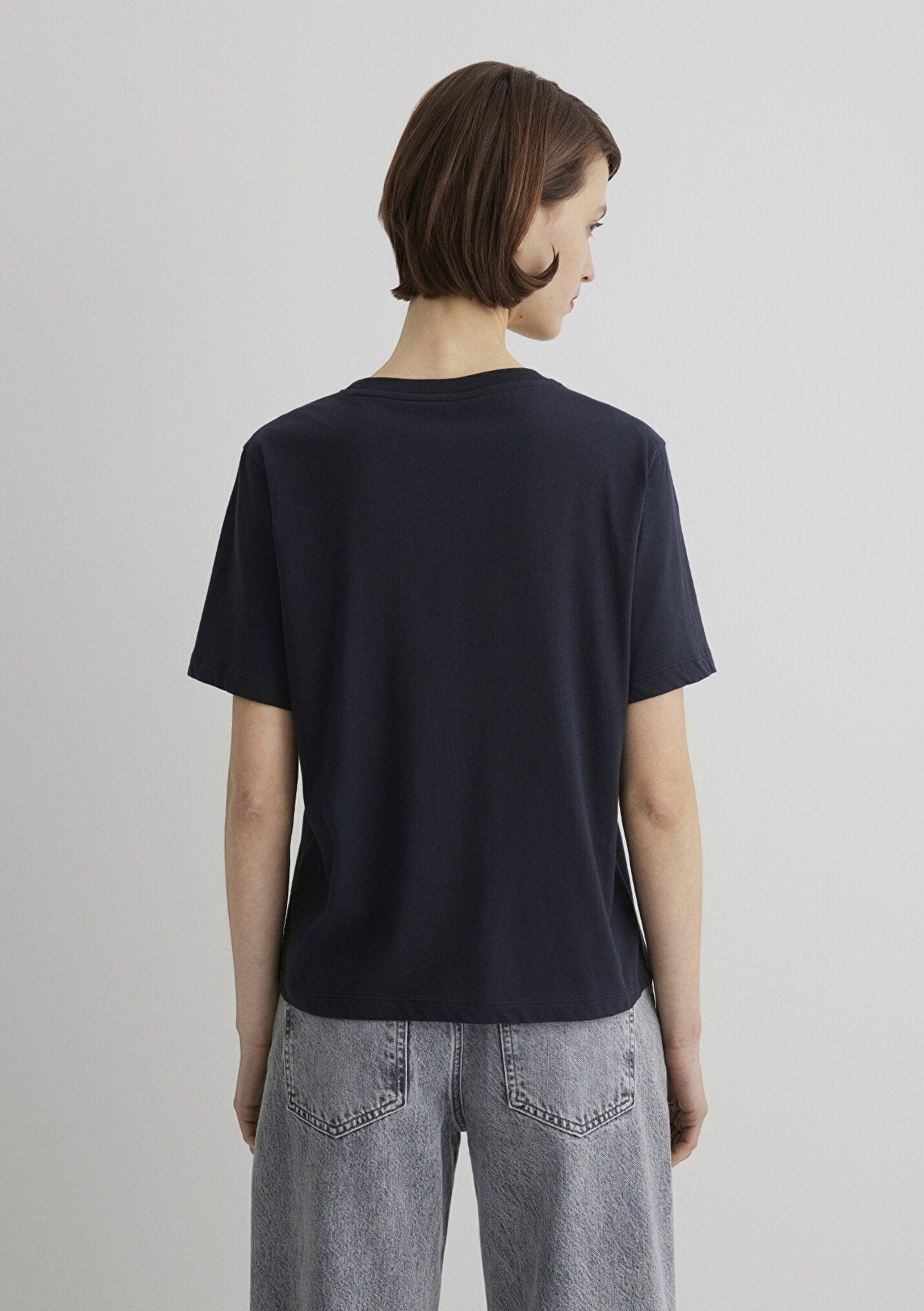 Kadın Astroloji Baskılı Antrasit Tişört