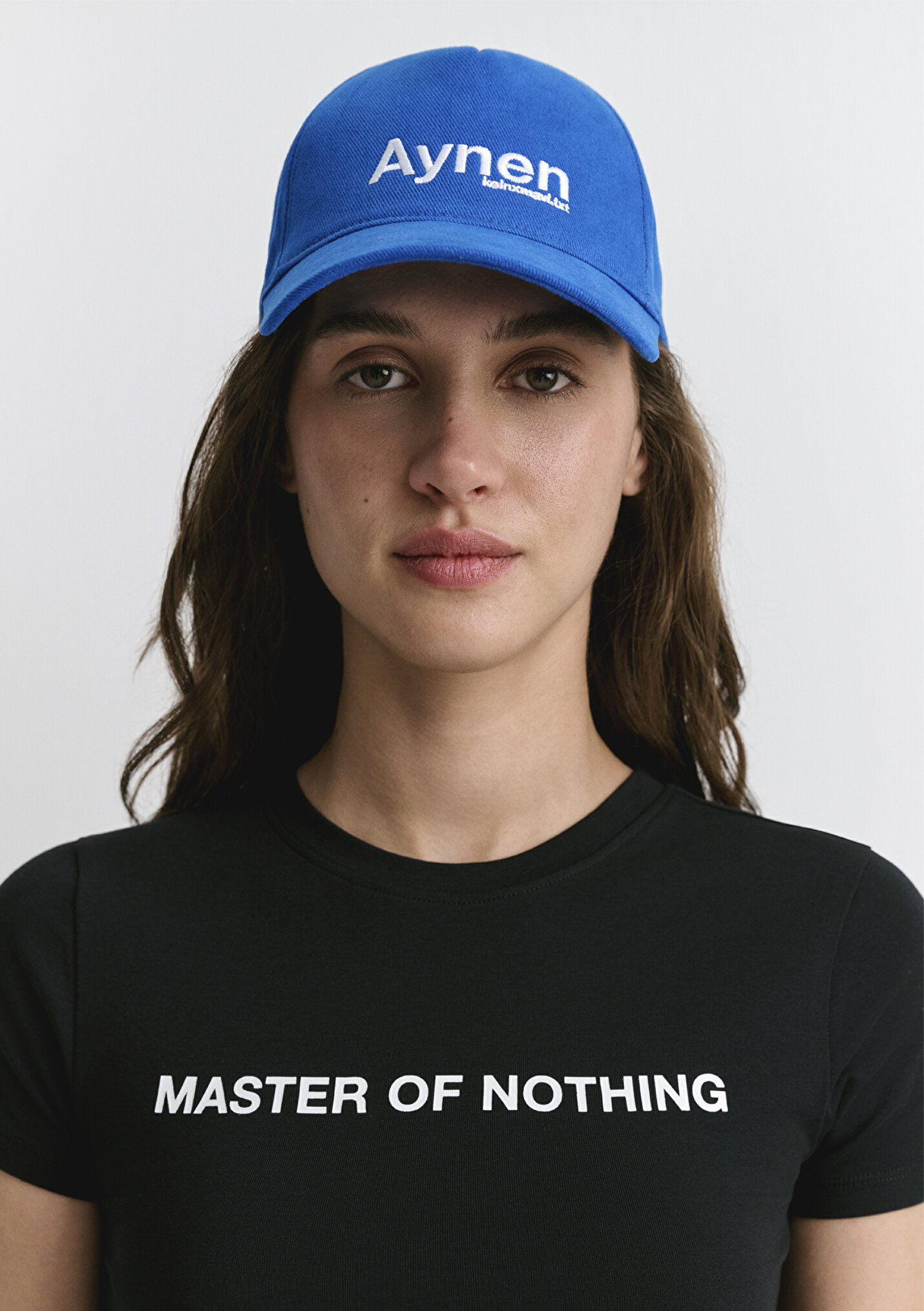 Outlet Kadın Master of Nothing Baskılı Siyah Crop Tişört