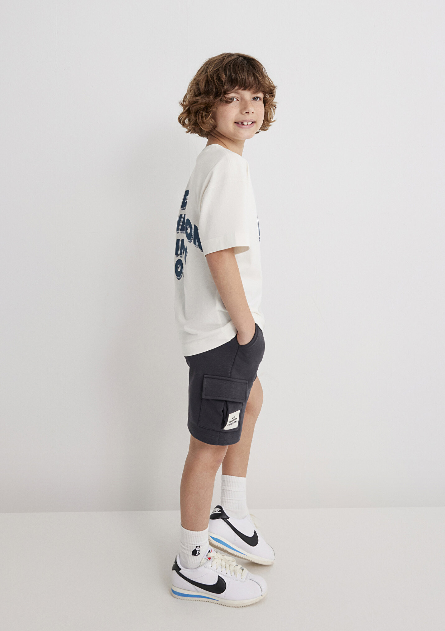 Erkek Çocuk Antrasit Kargo Şort