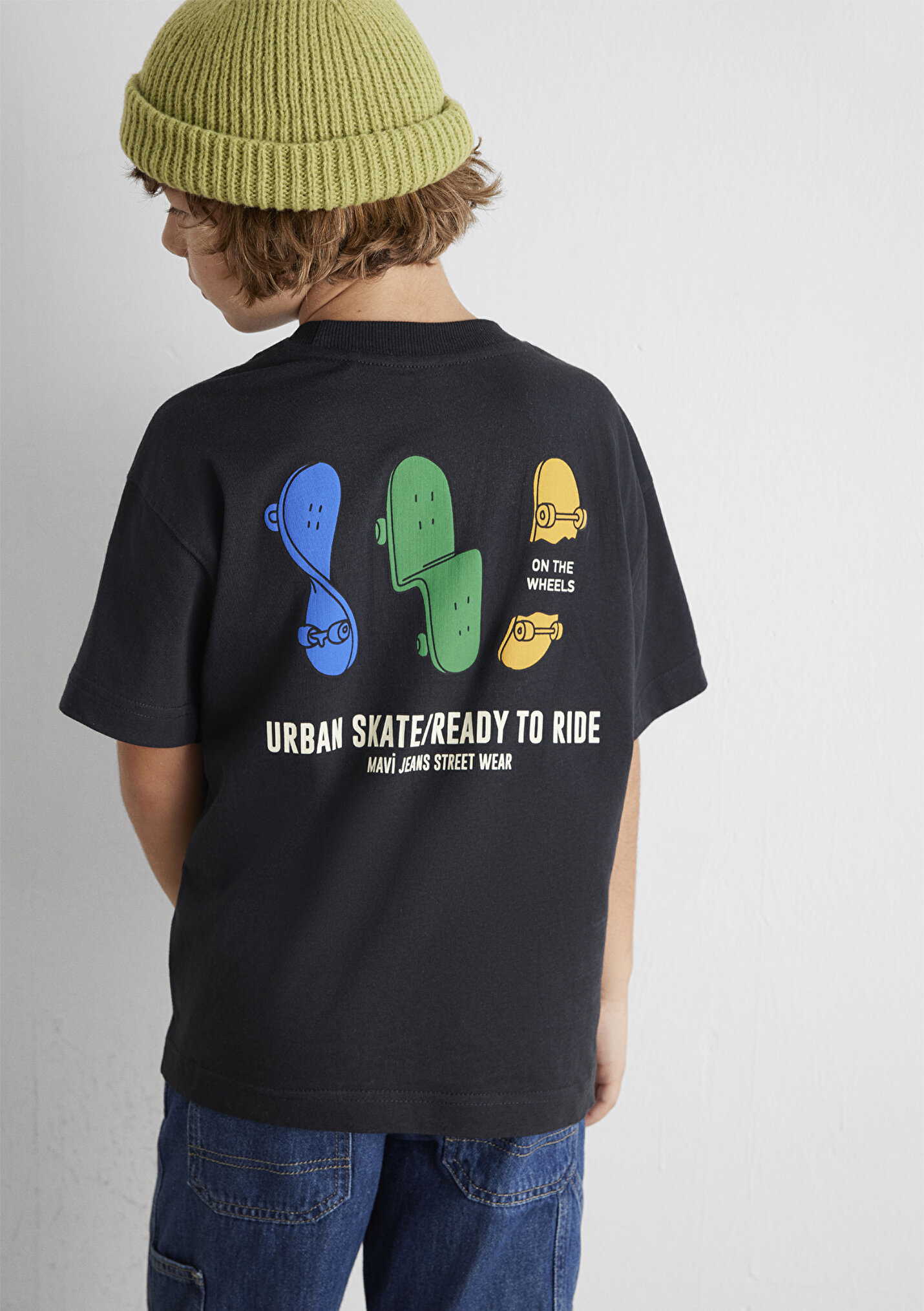 Erkek Çocuk Baskılı Antrasit Tişört