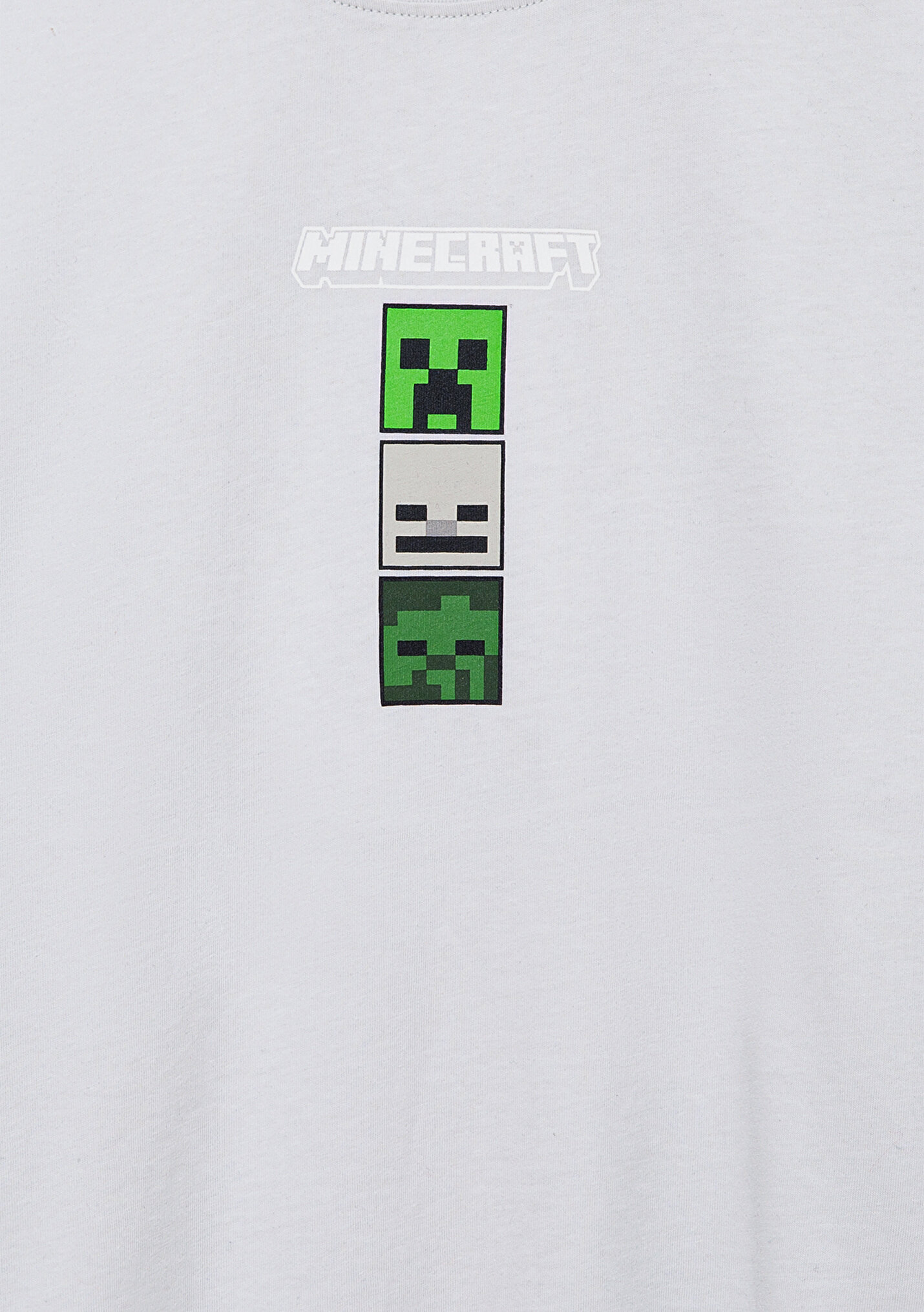Outlet Erkek Çocuk Minecraft Baskılı Gri Tişört