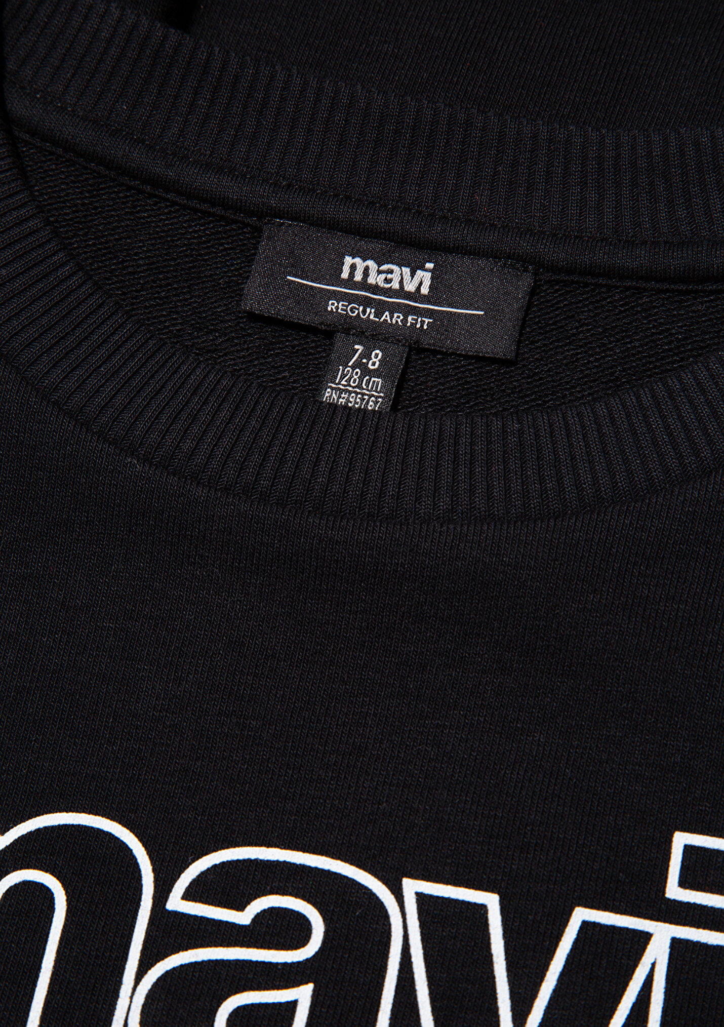 Mavi Logo Baskılı Siyah Sweatshirt - Mavi