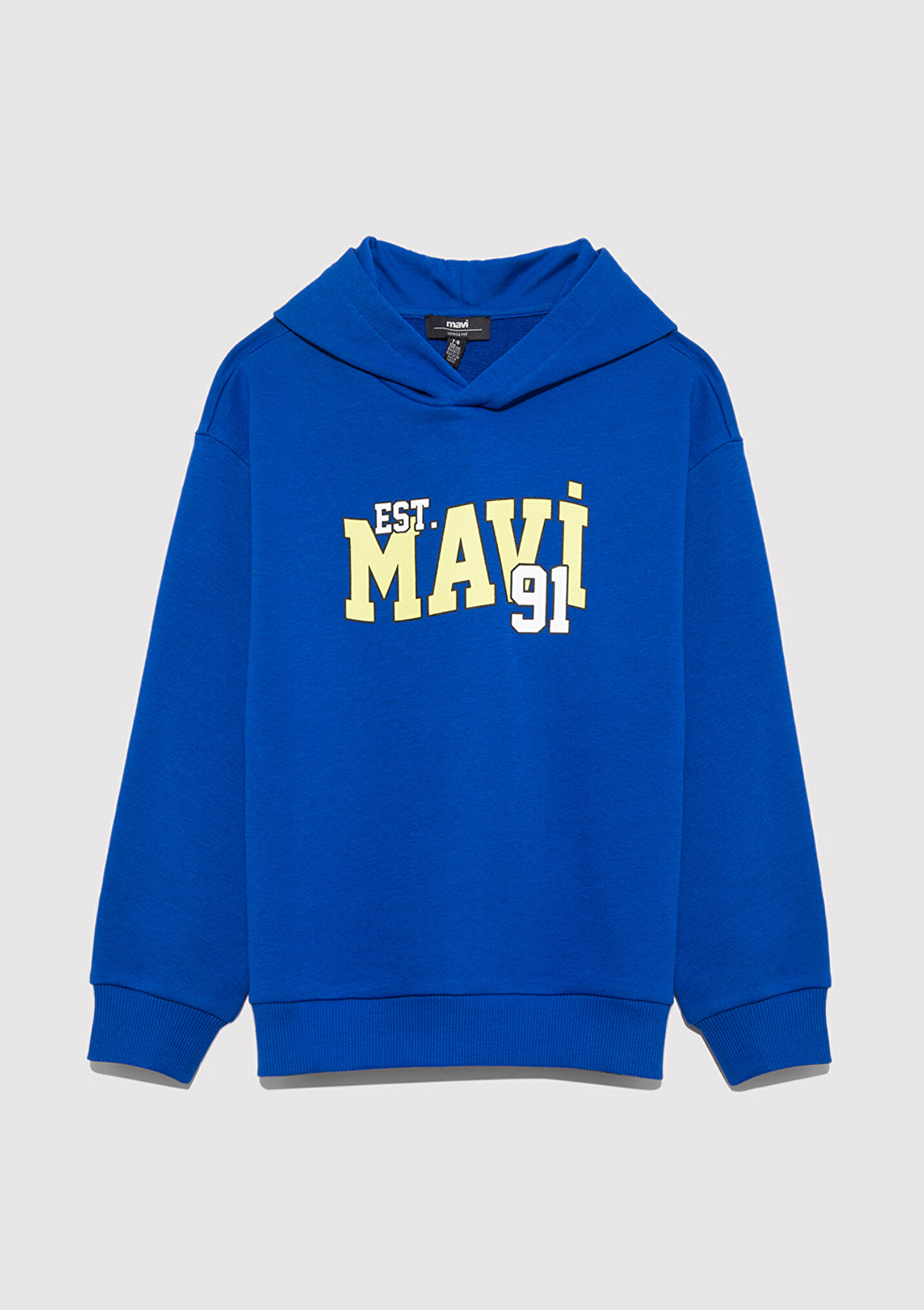 Outlet Erkek Çocuk Mavi Baskılı Mavi Sweatshirt