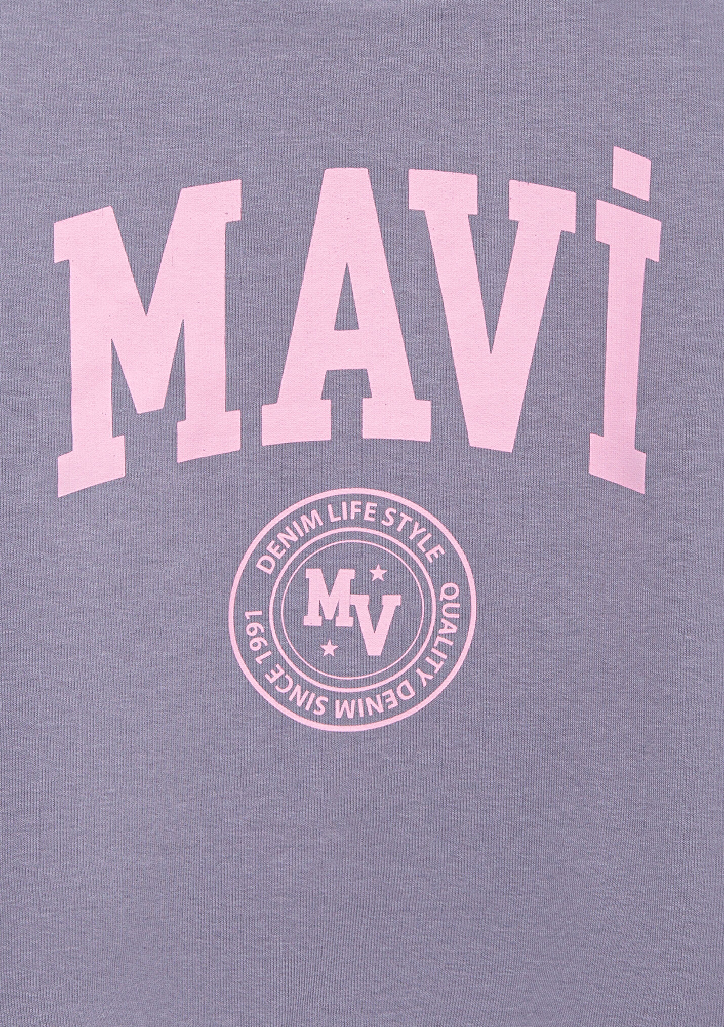 Outlet Kız Çocuk Mavi Logo Baskılı Mor Sweatshirt