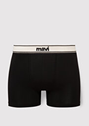 Siyah Basic Boxer - Mavi