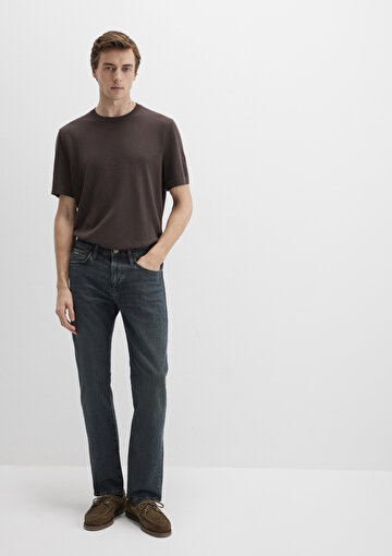Erkek Hunter Mavi Black Vintage Koyu Mavi Jean Pantolon