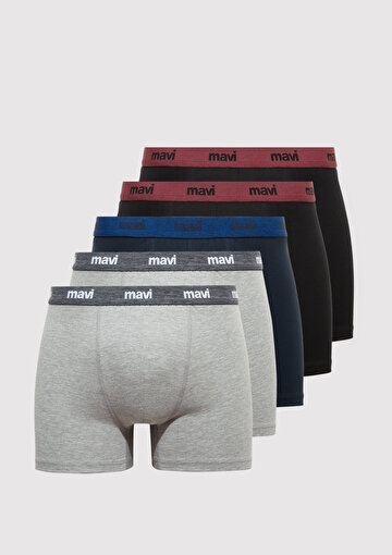 5li Basic Boxer - Mavi