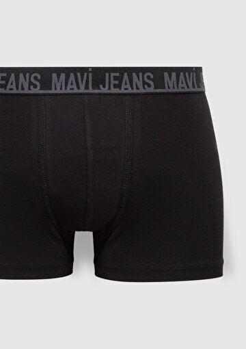 Siyah Basic Boxer - Mavi