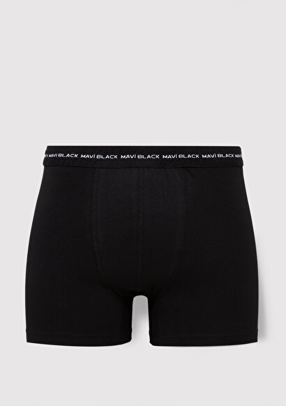 Siyah Basic Boxer - Mavi