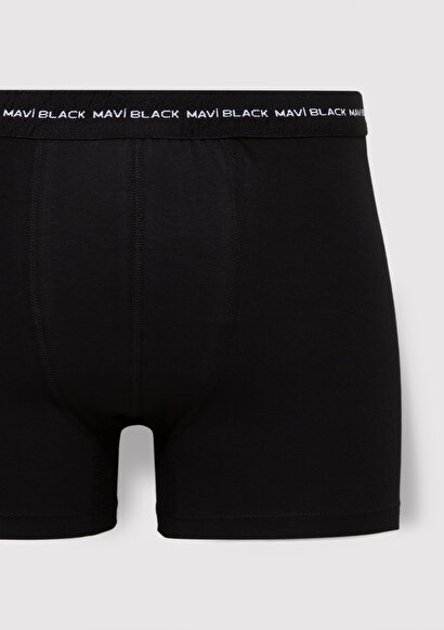 Siyah Basic Boxer - Mavi