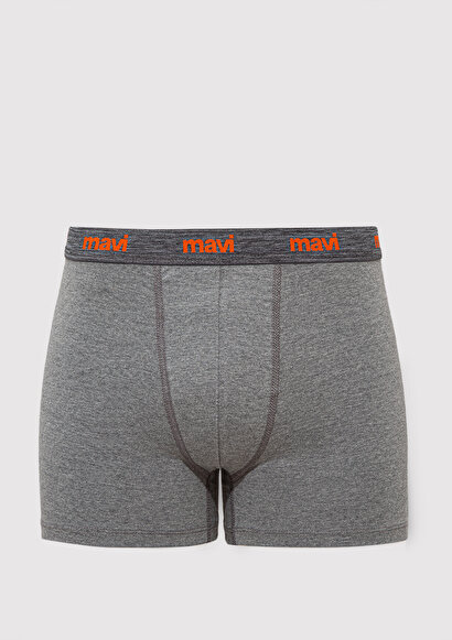 Gri Basic Boxer - Mavi