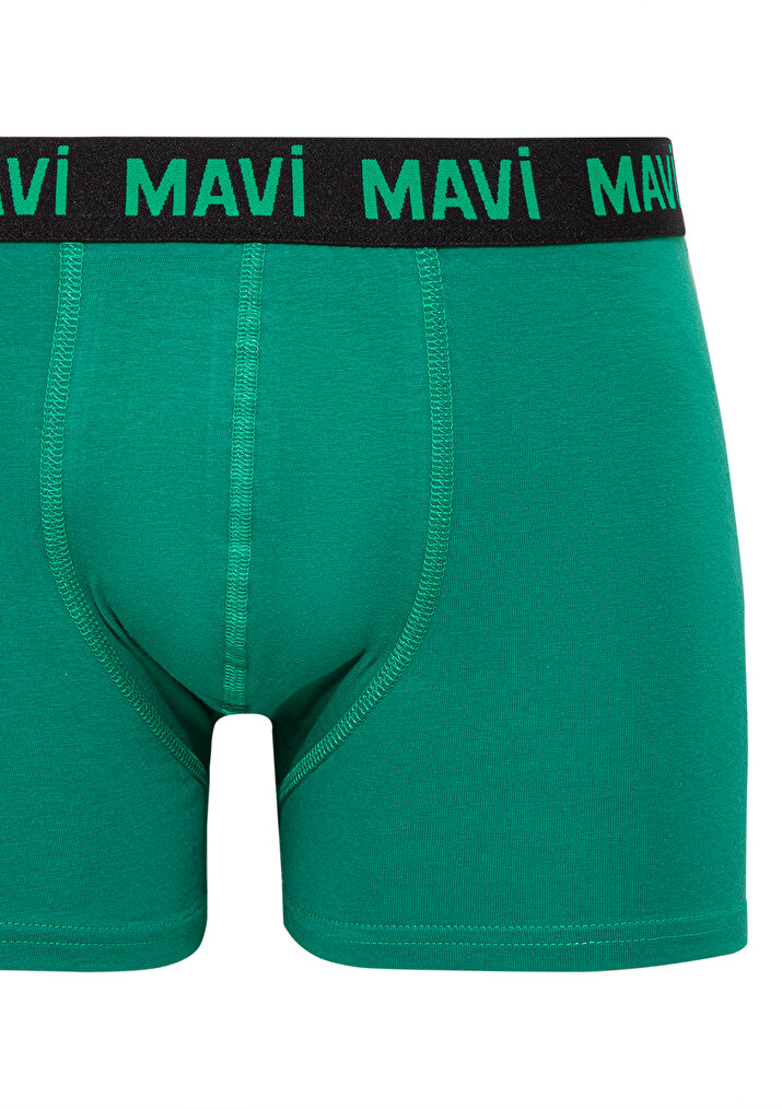 Yeşil Basic Boxer - Mavi