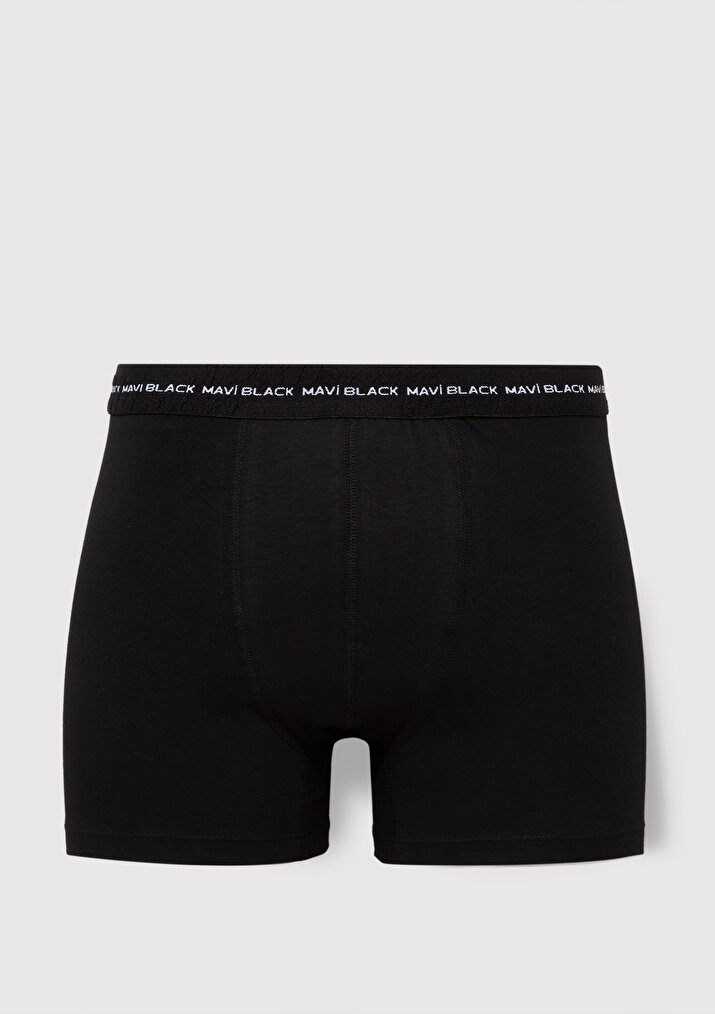 Siyah Basic Boxer - Mavi