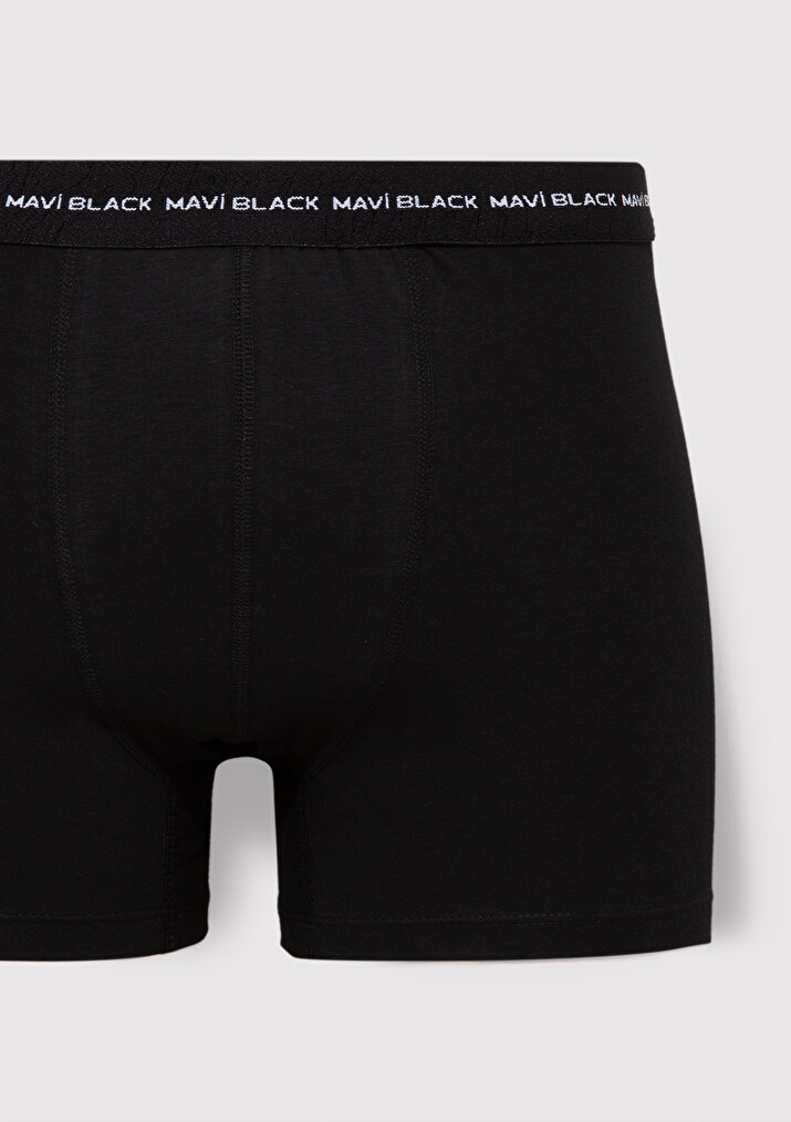 Siyah Basic Boxer - Mavi