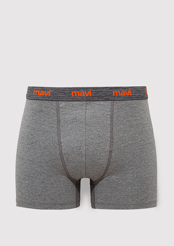 Gri Basic Boxer - Mavi