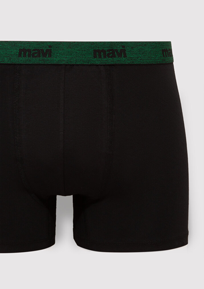 Siyah Basic Boxer - Mavi