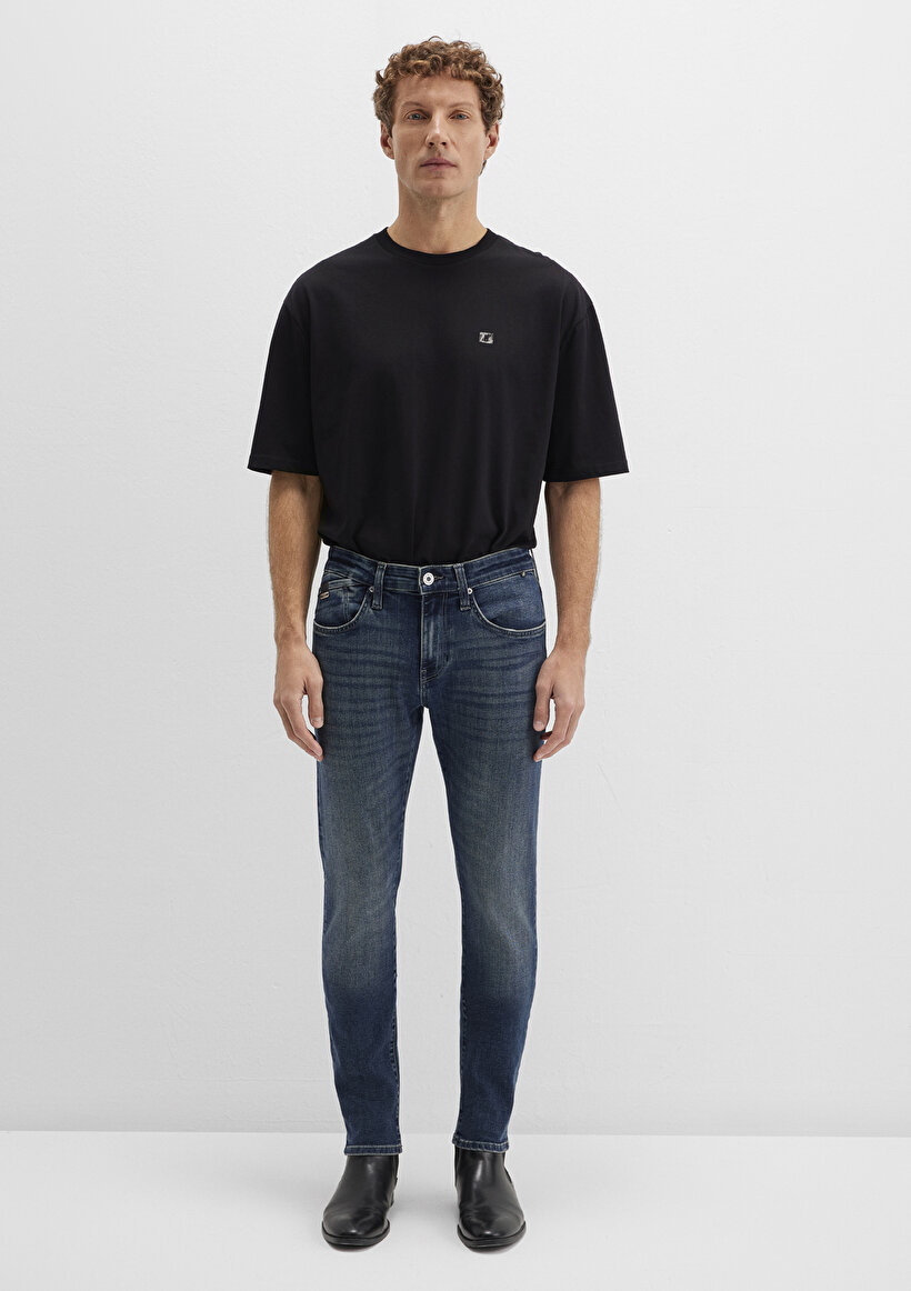 Erkek James Mavi Pro Puslu Indigo Mavisi Jean Pantolon
