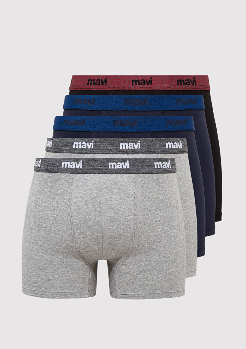 5li Basic Boxer - Mavi